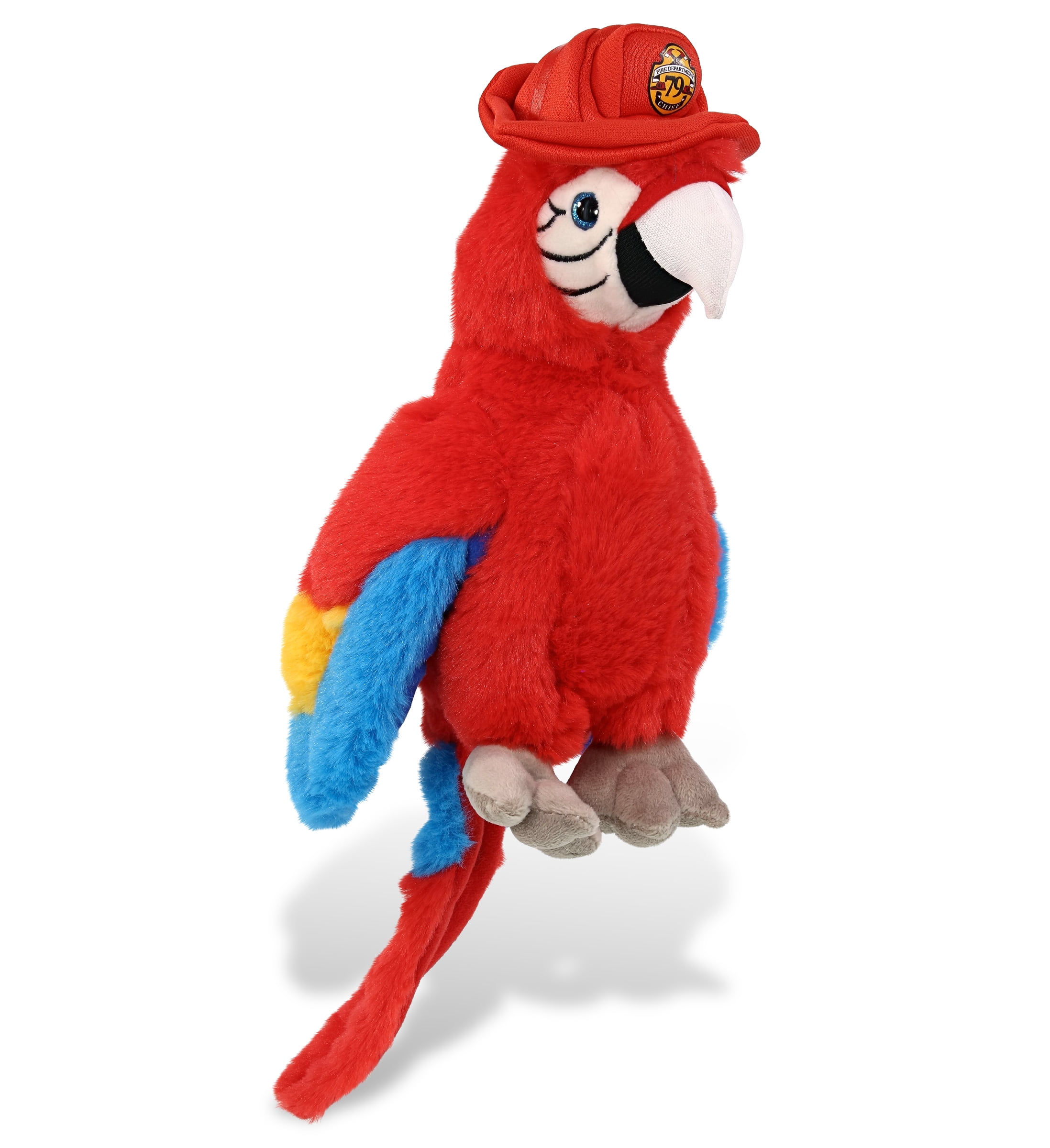 DolliBu Parrot Firefighter Stuffed Animal - Super Soft Tropical Red ...