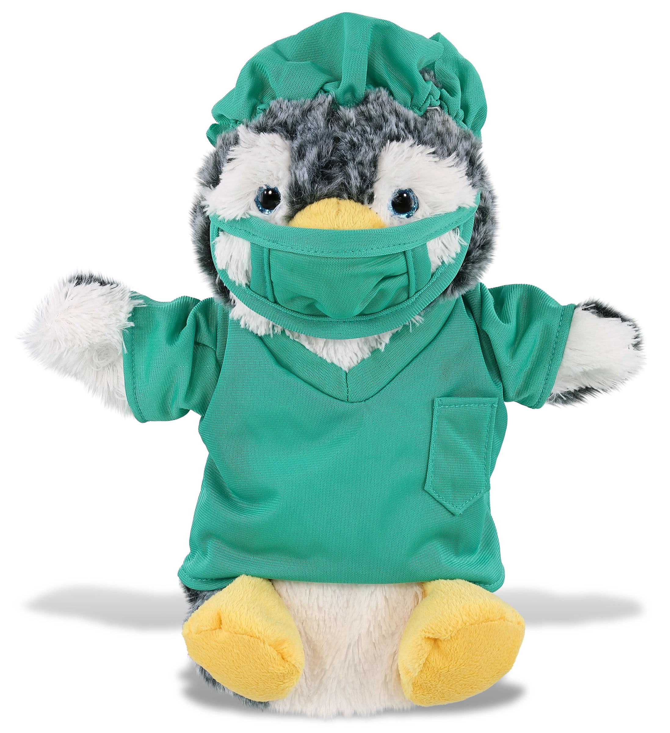 DolliBu Penguin Doctor Plush Hand Puppet Toy - Super Soft Penguin ...