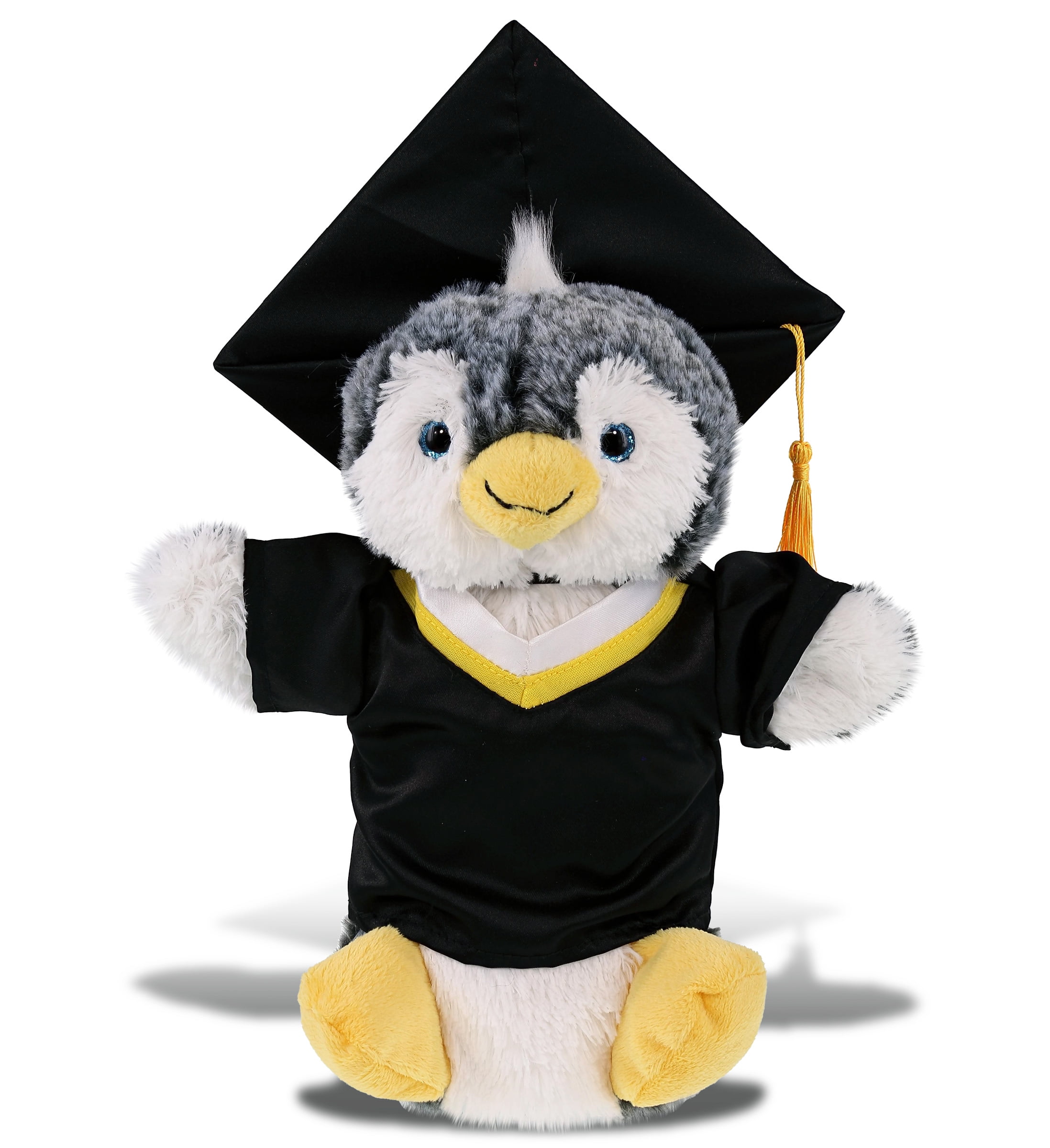 DolliBu Penguin Hand Puppet Graduation Plush Toy - Super Soft ...