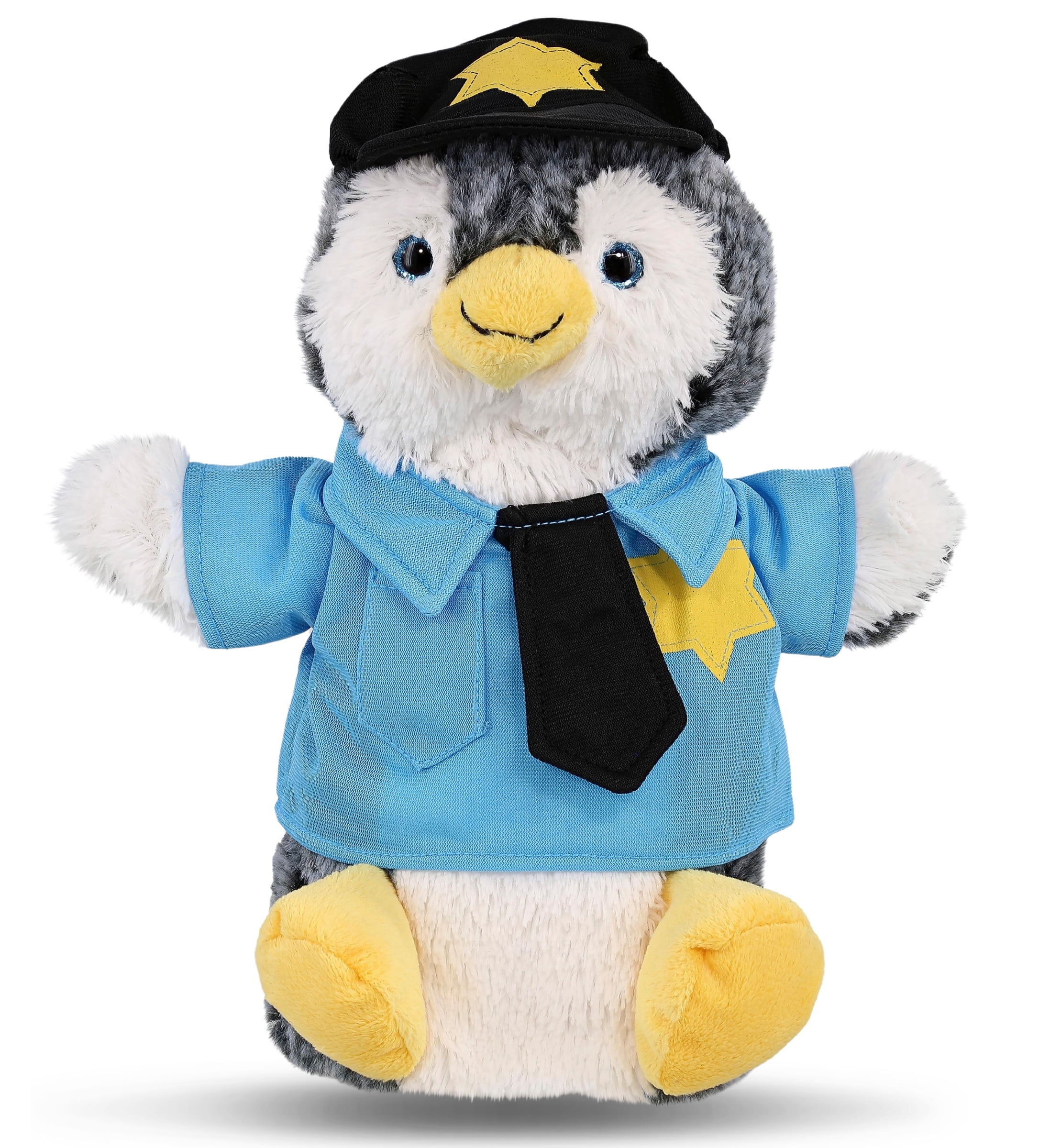 DolliBu Penguin Police Officer Super Soft Plush Hand Puppet Toy - Soft ...