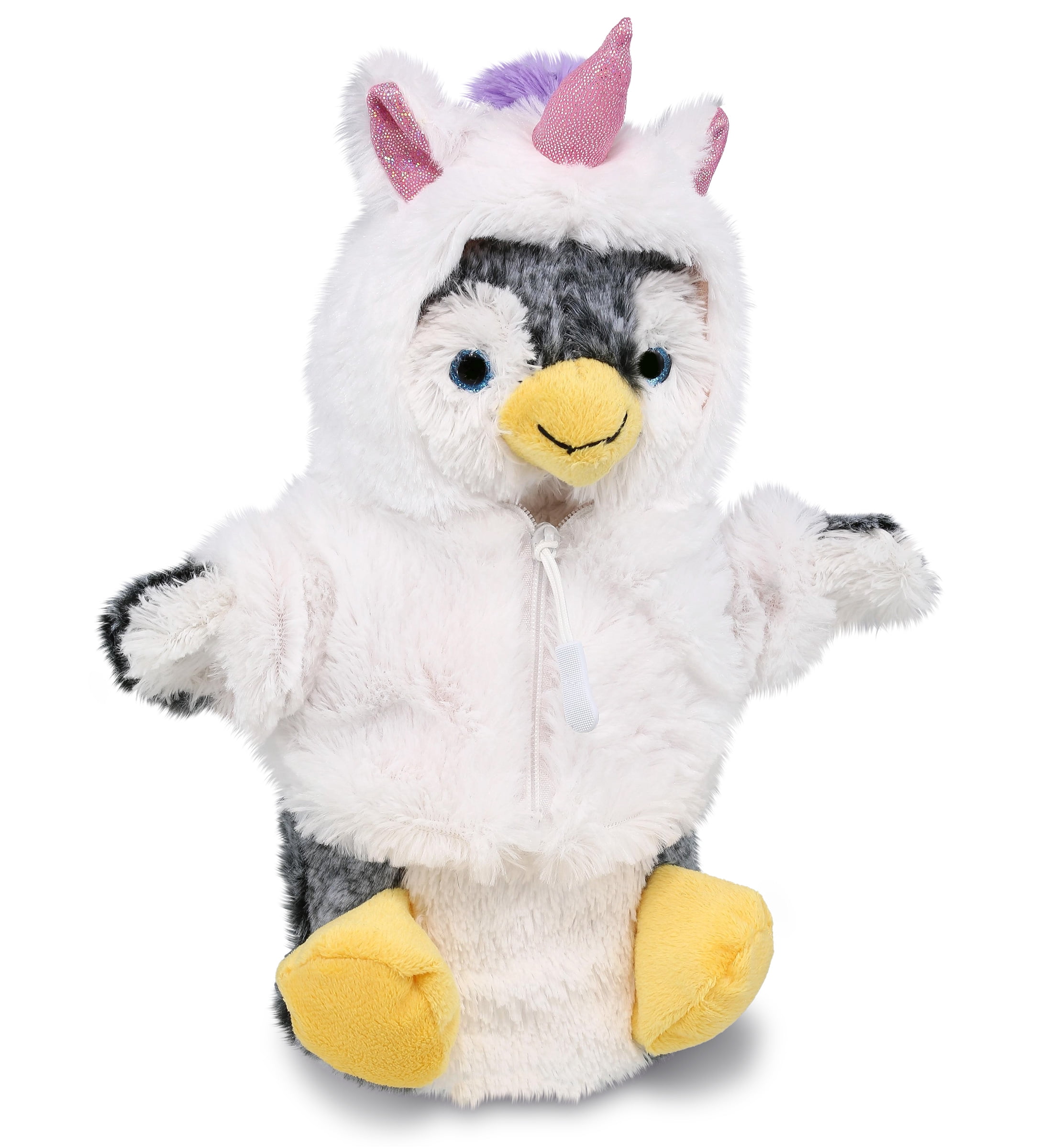 DolliBu Penguin Unicorn Plush Stuffed Animal Hand Puppet Toy - Super ...