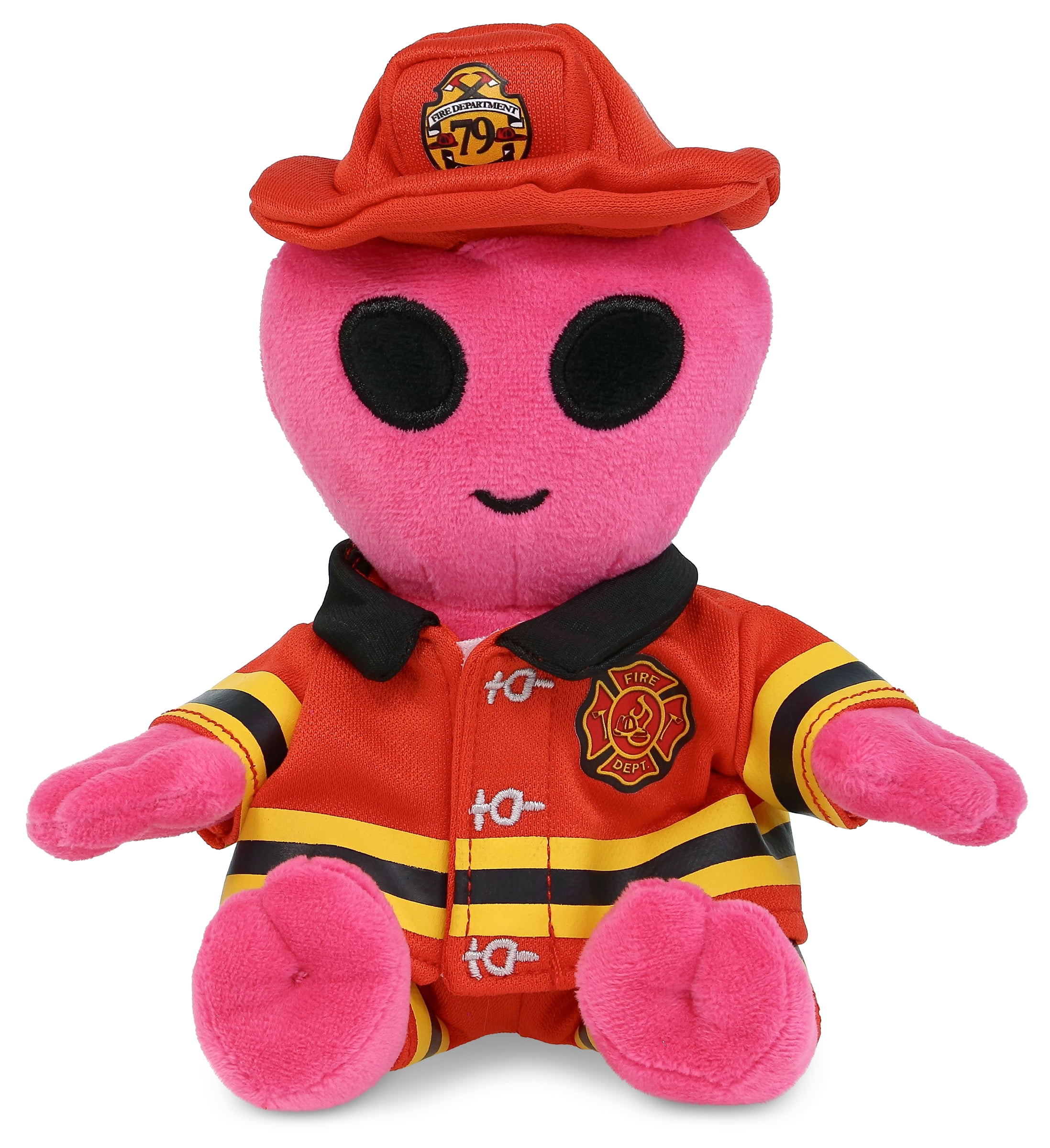 DolliBu Pink Alien Firefighter Stuffed Animal - Super Soft Alien ...