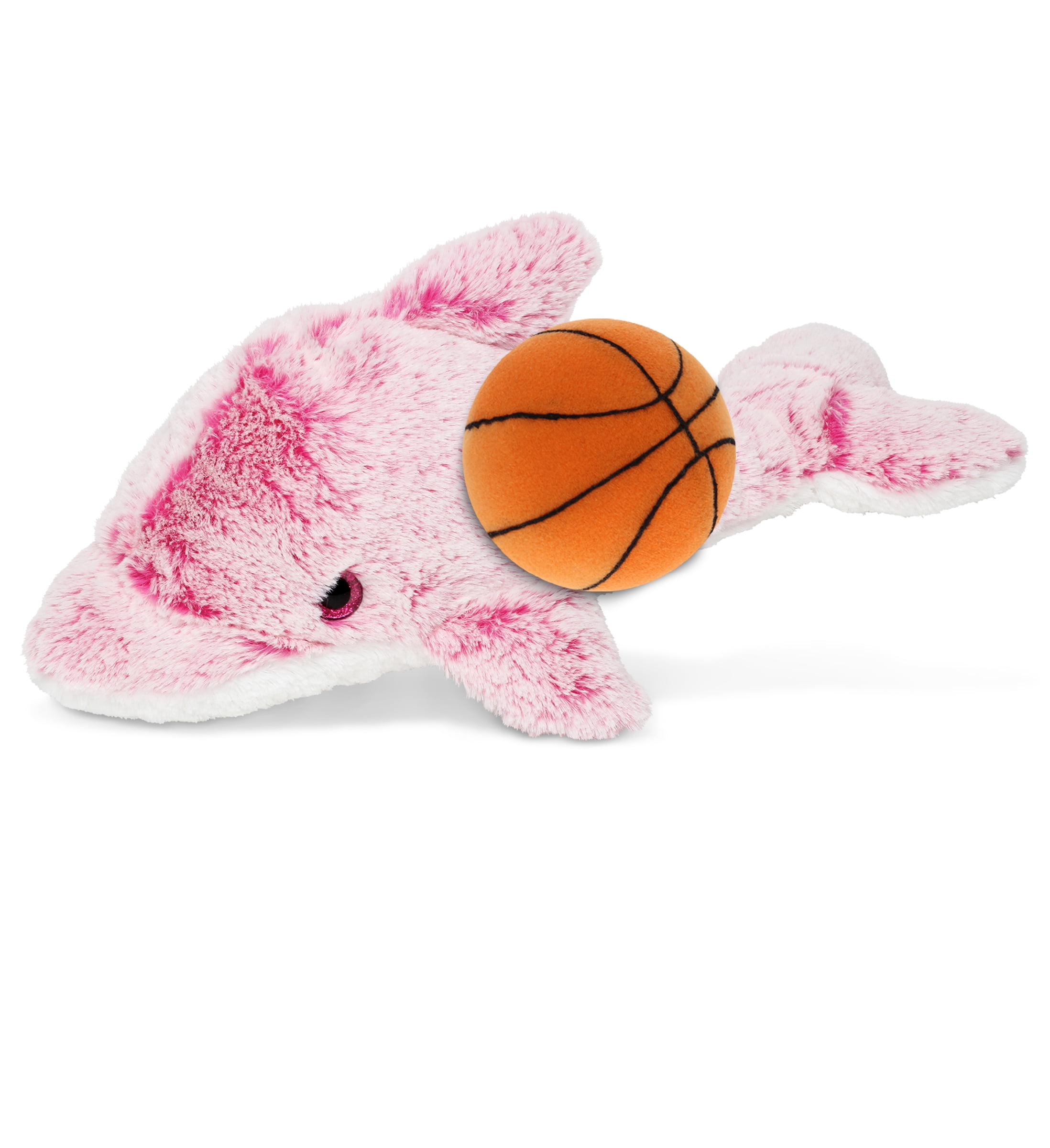 DolliBu Pink Dolphin Stuffed Animal with Basketball Plush - Soft ...