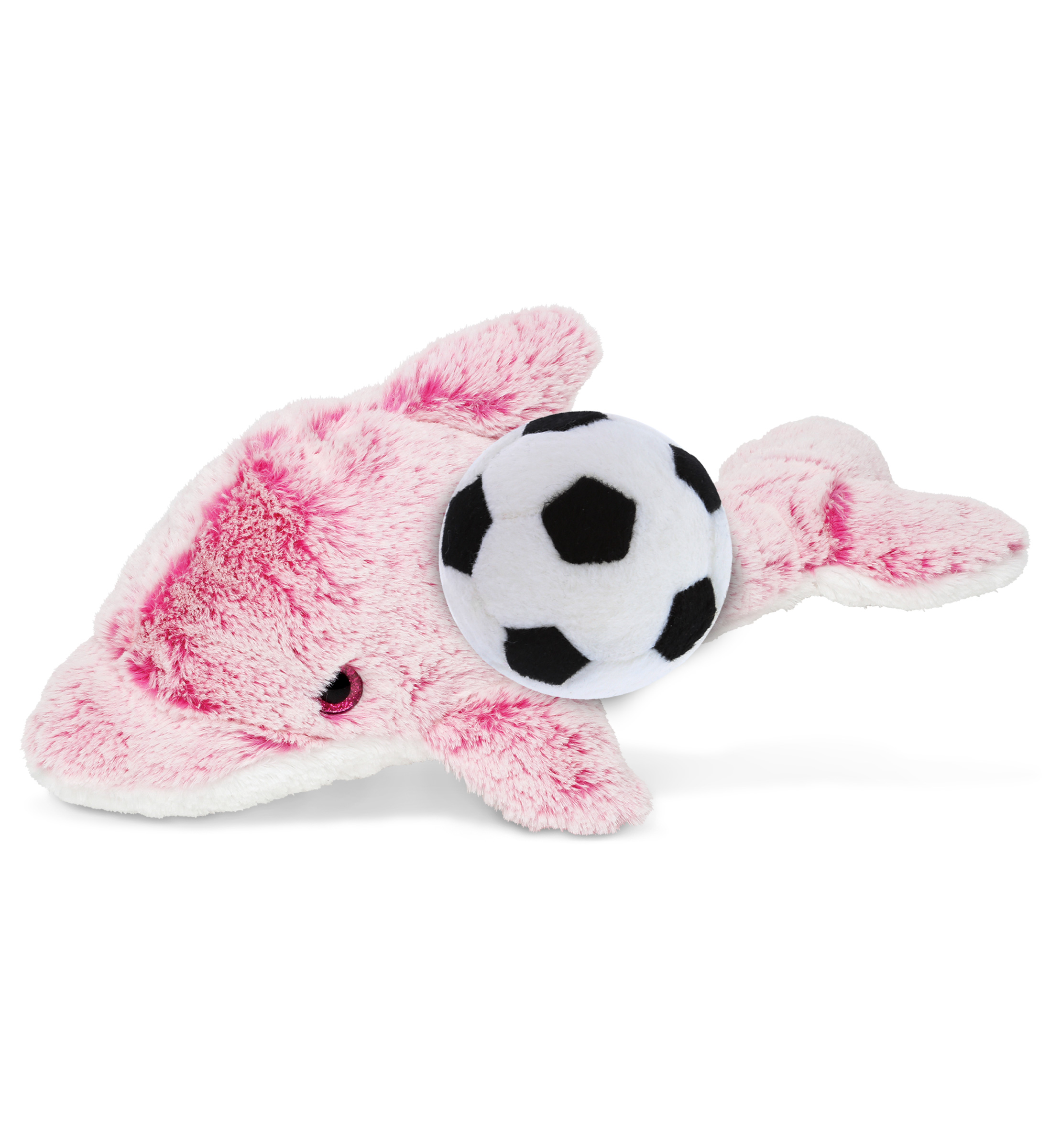 DolliBu Pink Dolphin Stuffed Animal with Soccer Ball Plush - Soft ...