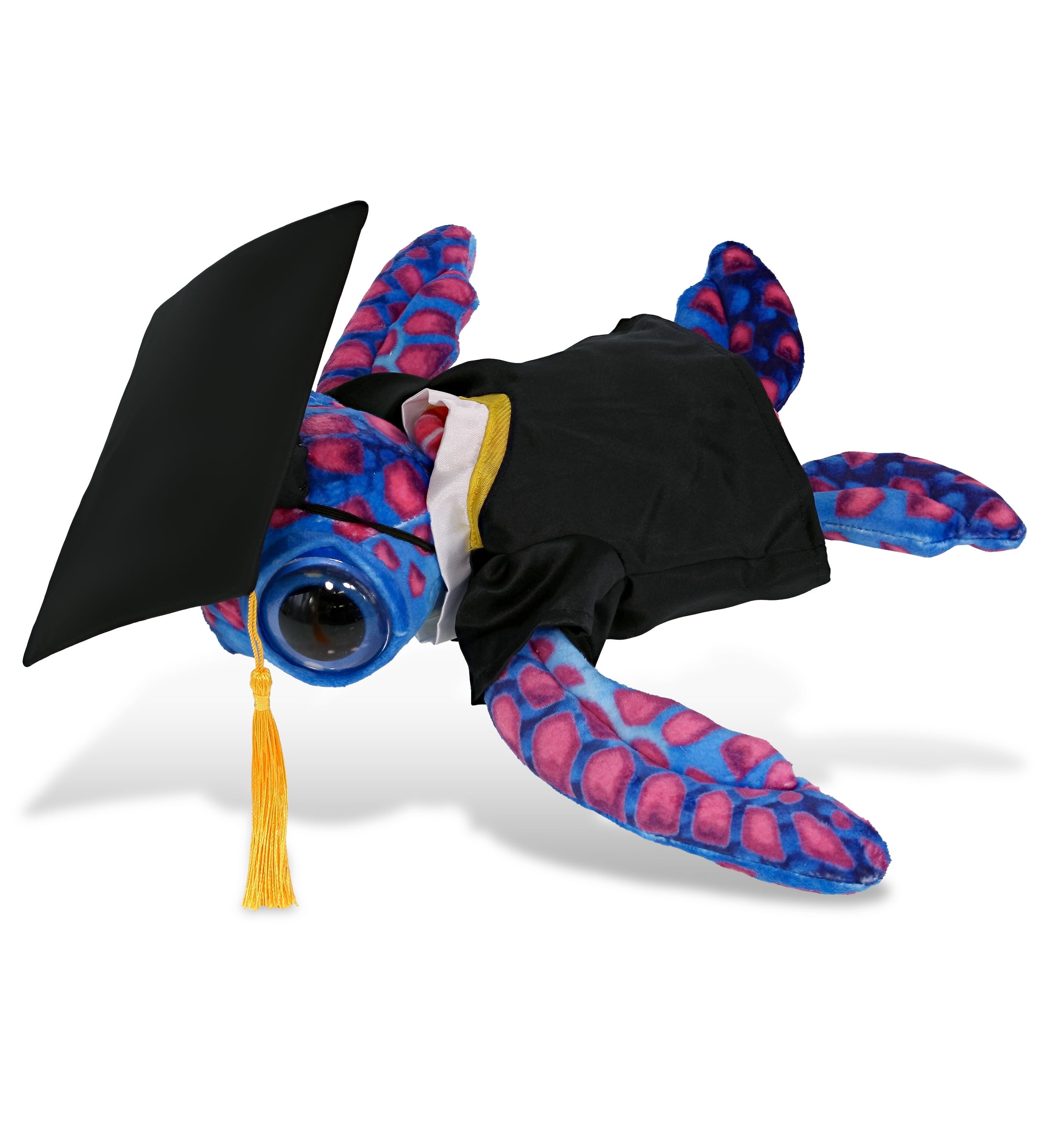 DolliBu Pink Sea Turtle Graduation Plush Toy - Super Soft Sea Turtle ...