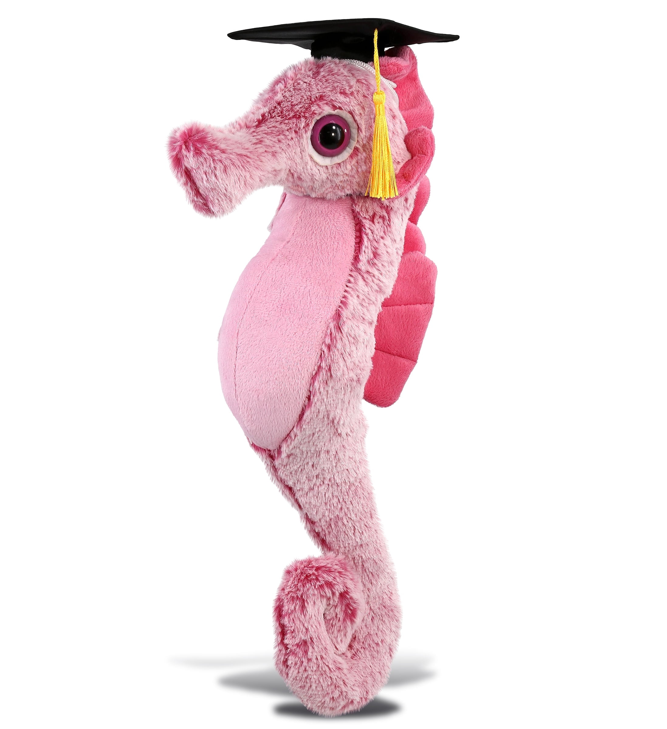 DolliBu Pink Seahorse Graduation Plush Toy - Super Soft Plush ...