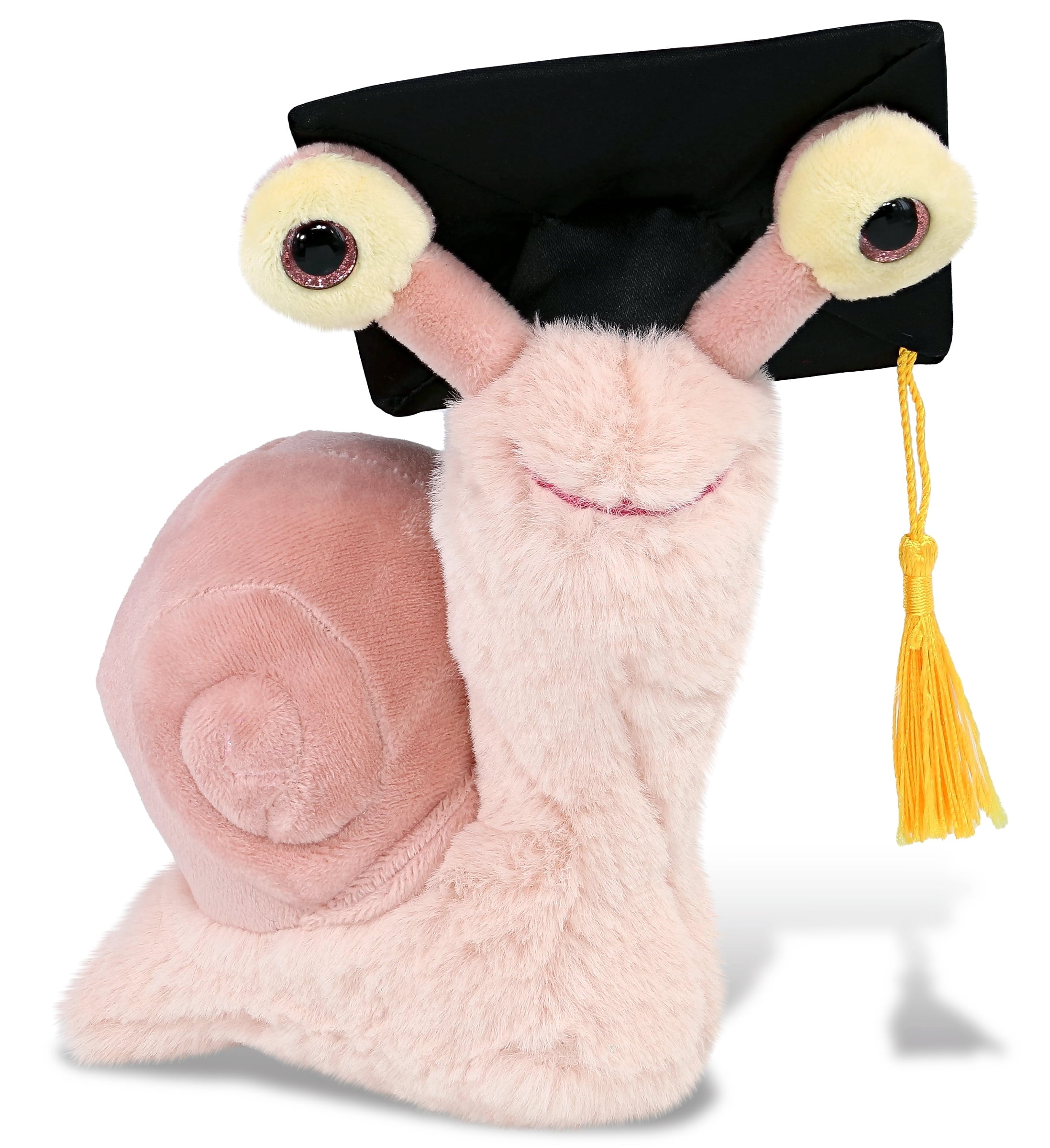 DolliBu Pink Snail Small Graduation Plush Toy - Super Soft Plush ...