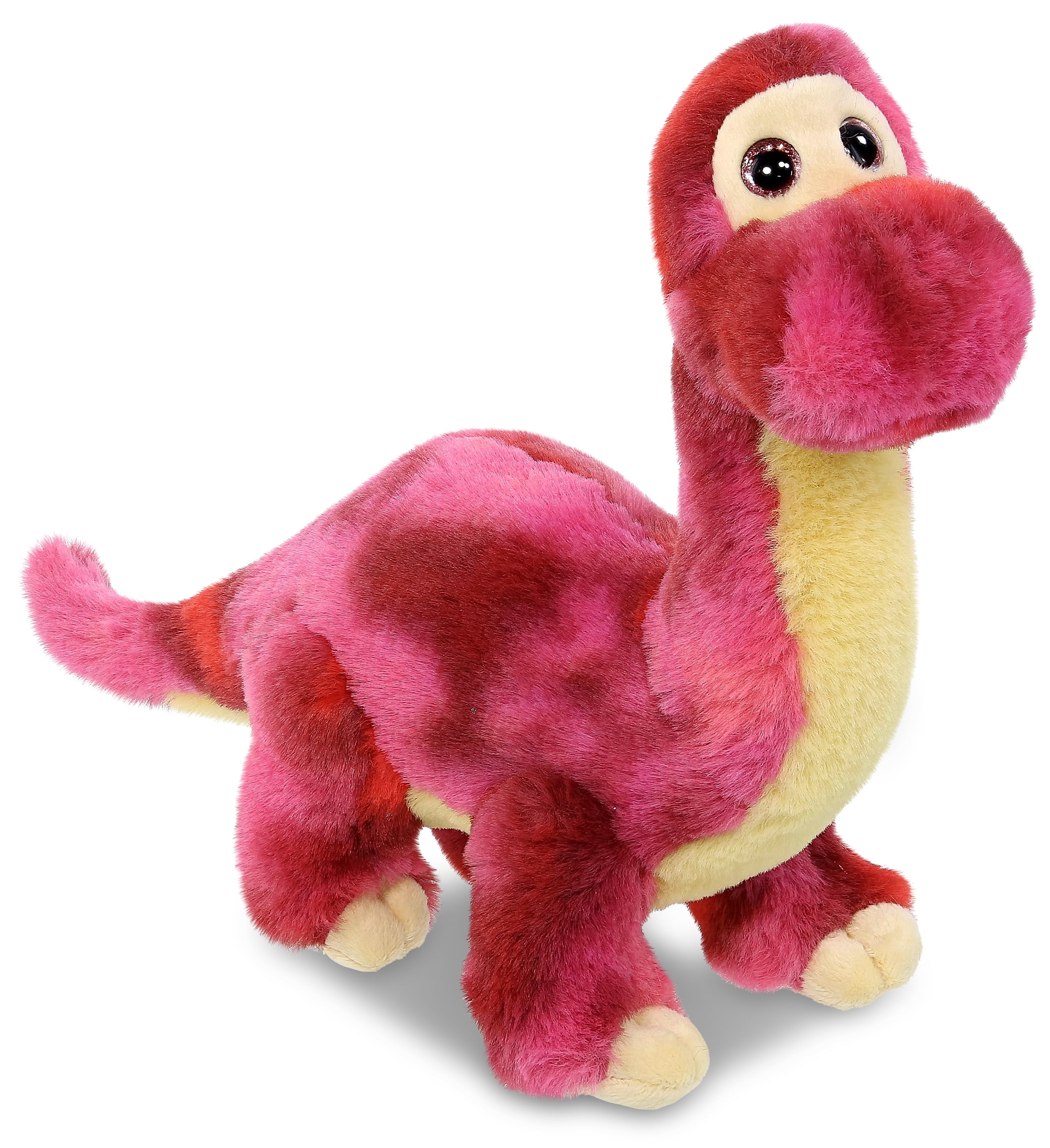DolliBu Pink Tie-Dye Dinosaur Stuffed Animal - Huggable Dino Plush ...