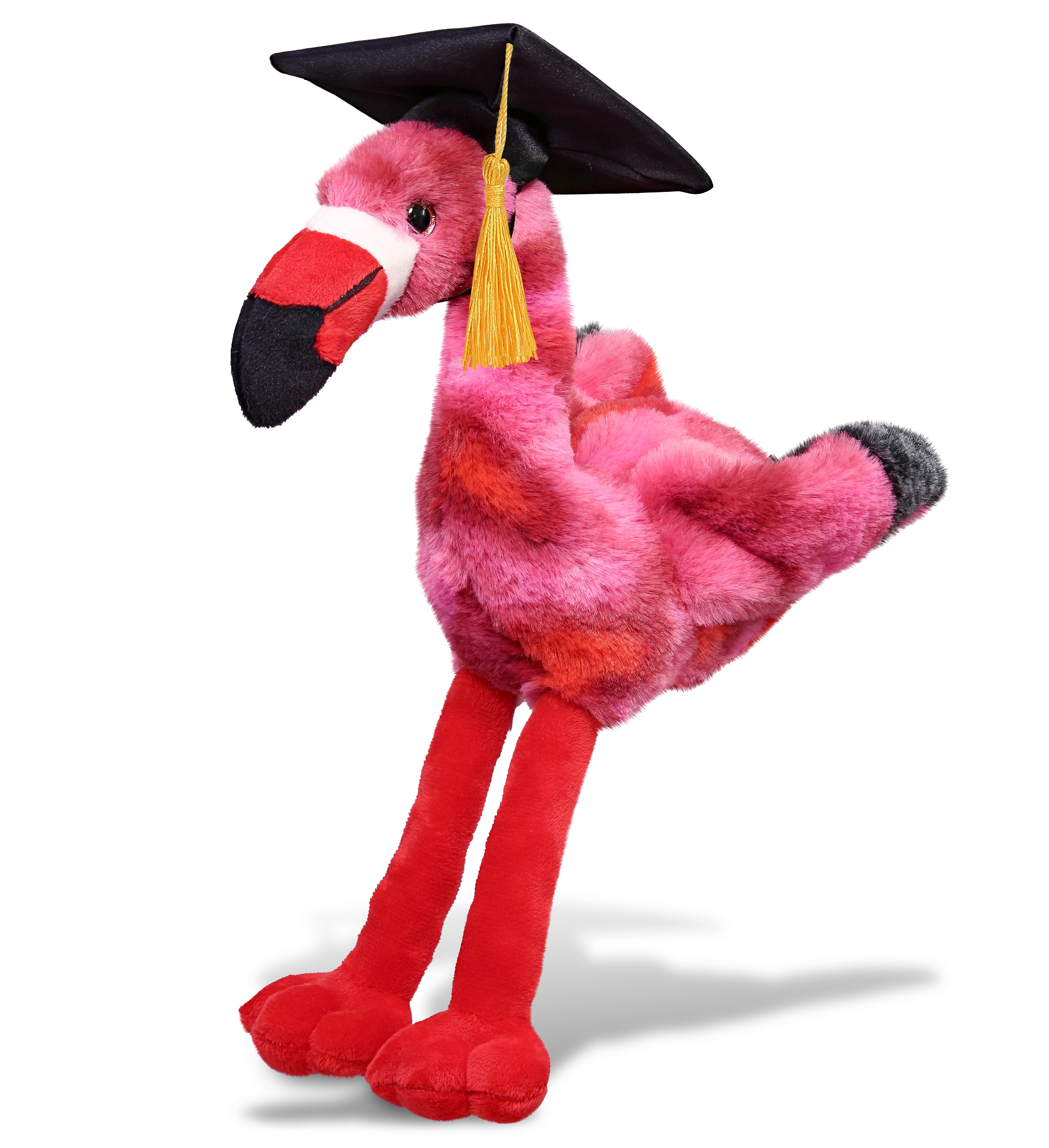 DolliBu Pink Tie-Dye Flamingo Graduation Plush Toy - Super Soft ...