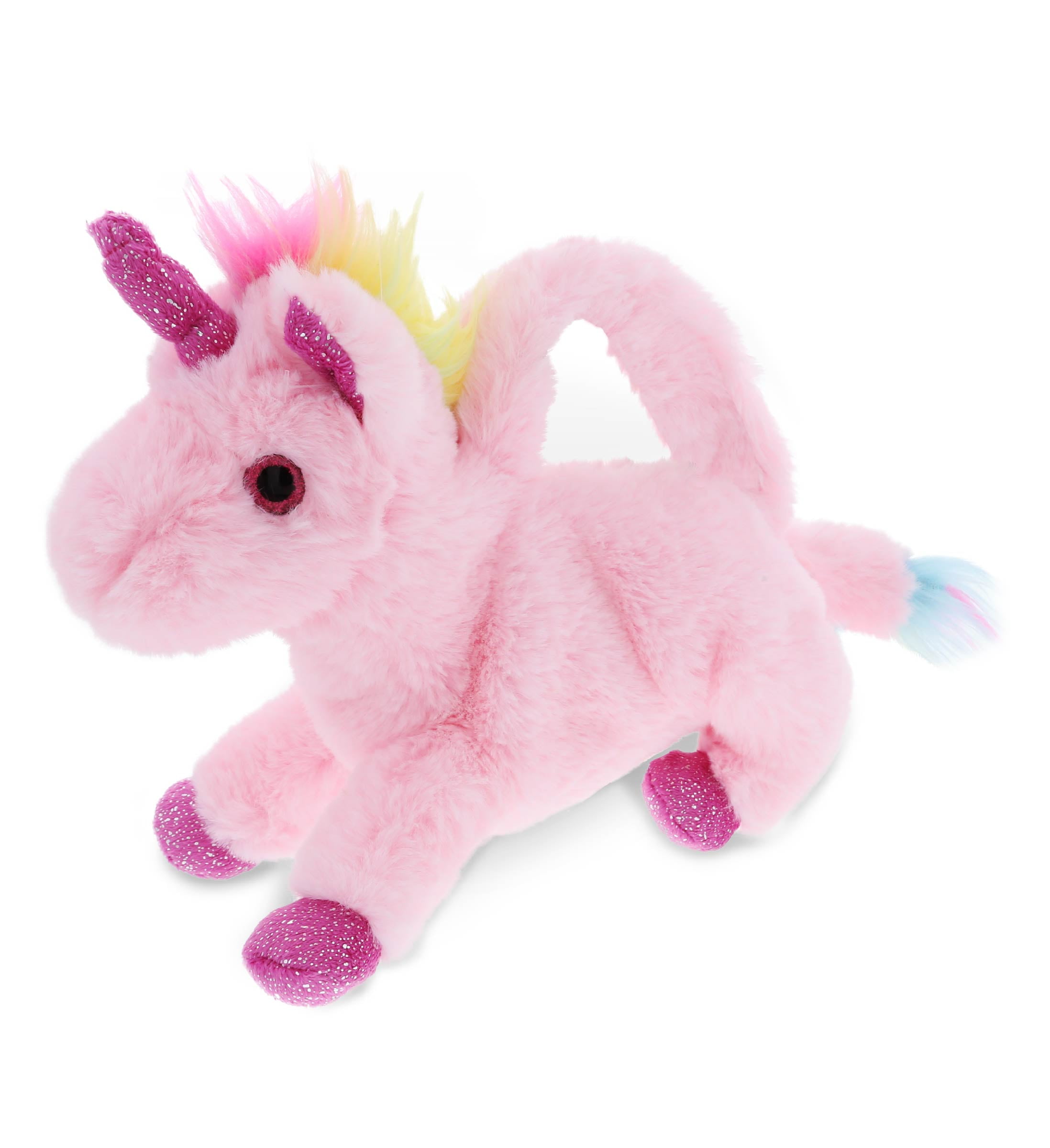 DolliBu Pink Unicorn Plush Handbag - Super Soft Plush Stuffed Animal ...