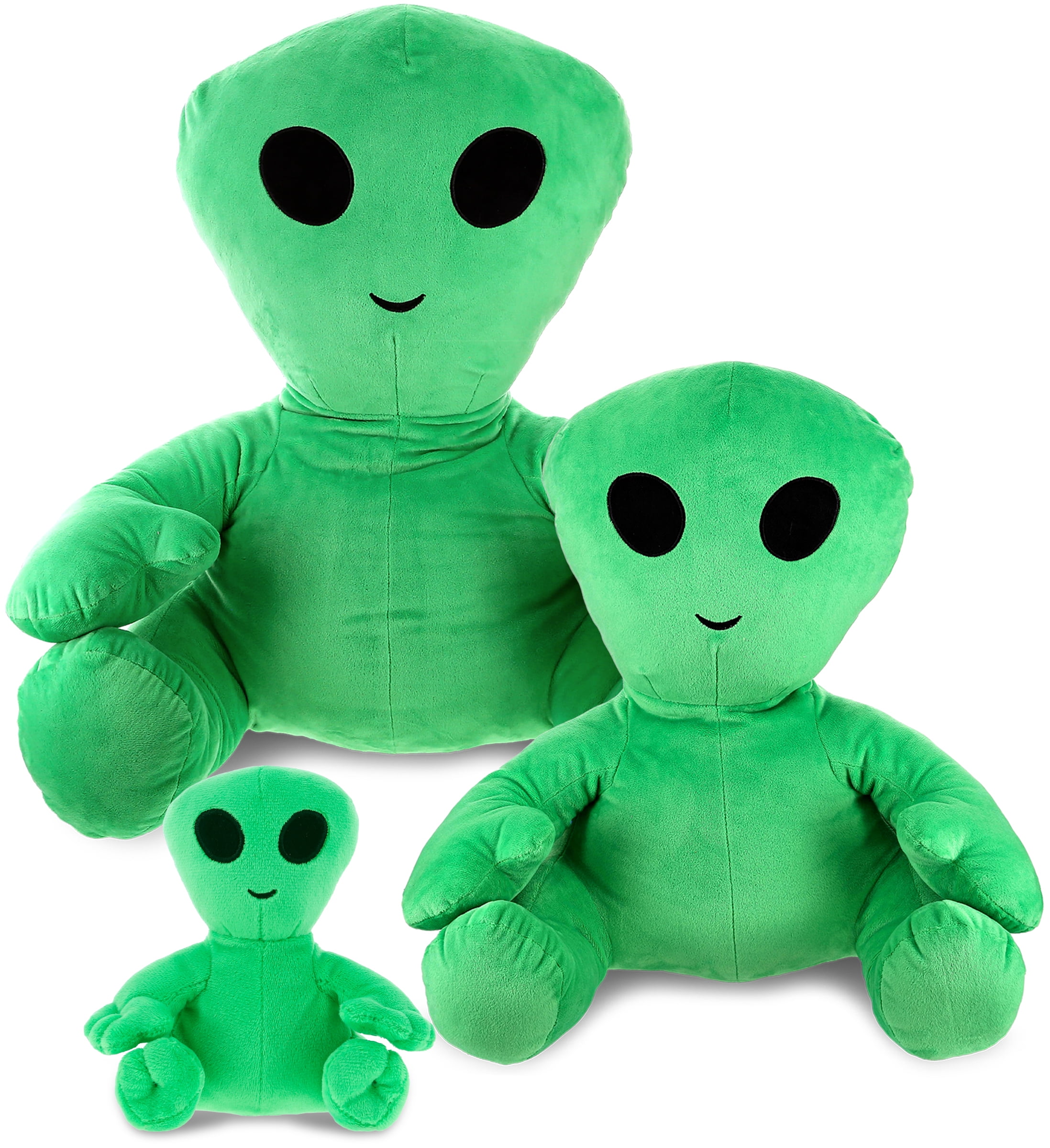 DolliBu Plush Alien Stuffed Toys - Soft Huggable Green Alien Plush Kit ...