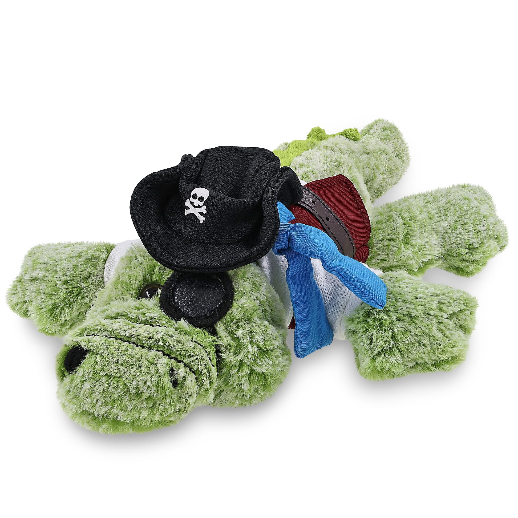 DolliBu Plush Alligator Stuffed Animal With Pirate Dress Up Set - Sea ...