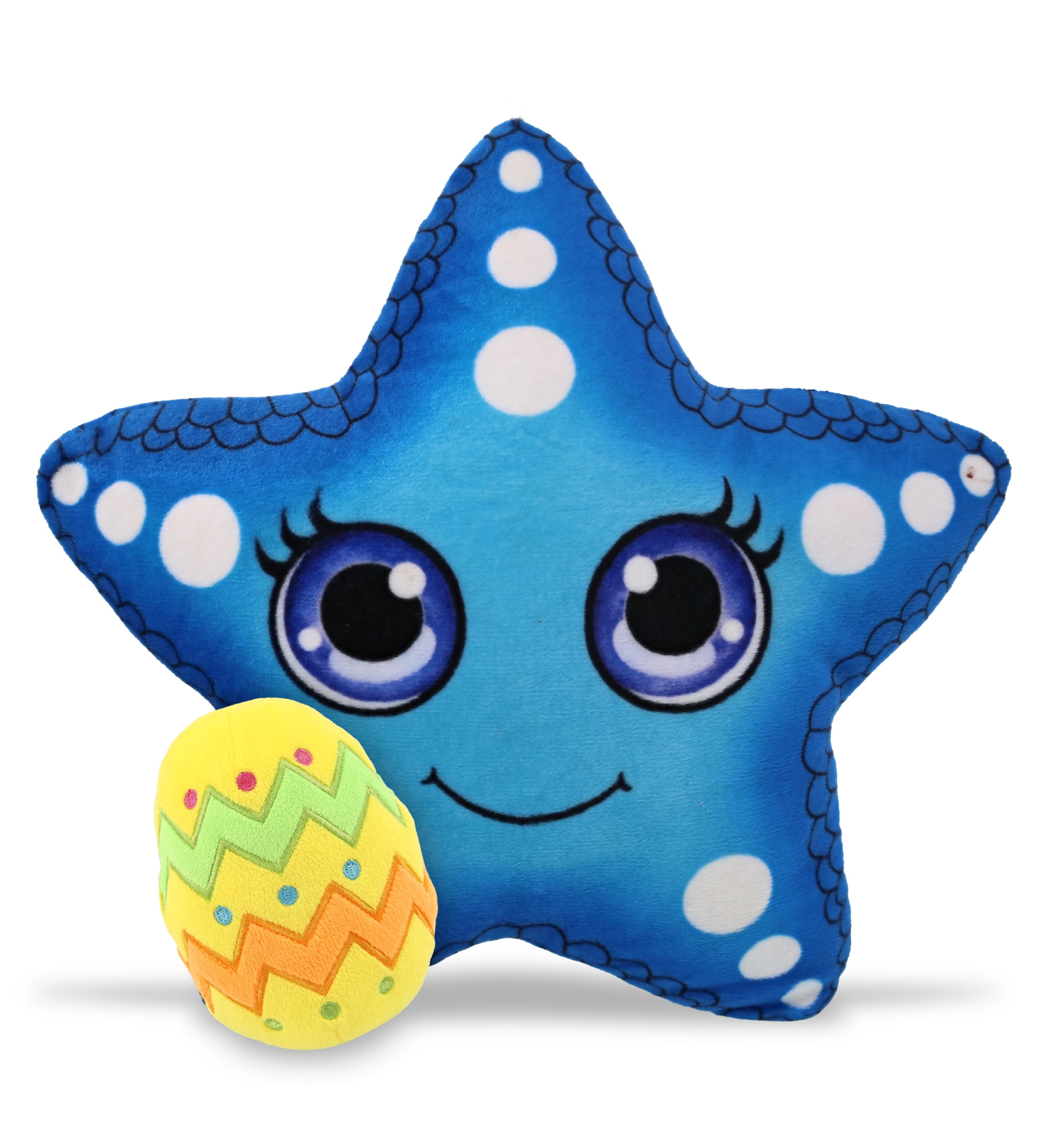 DolliBu Plush Buddies Blue Starfish with Yellow Easter Egg Plush ...