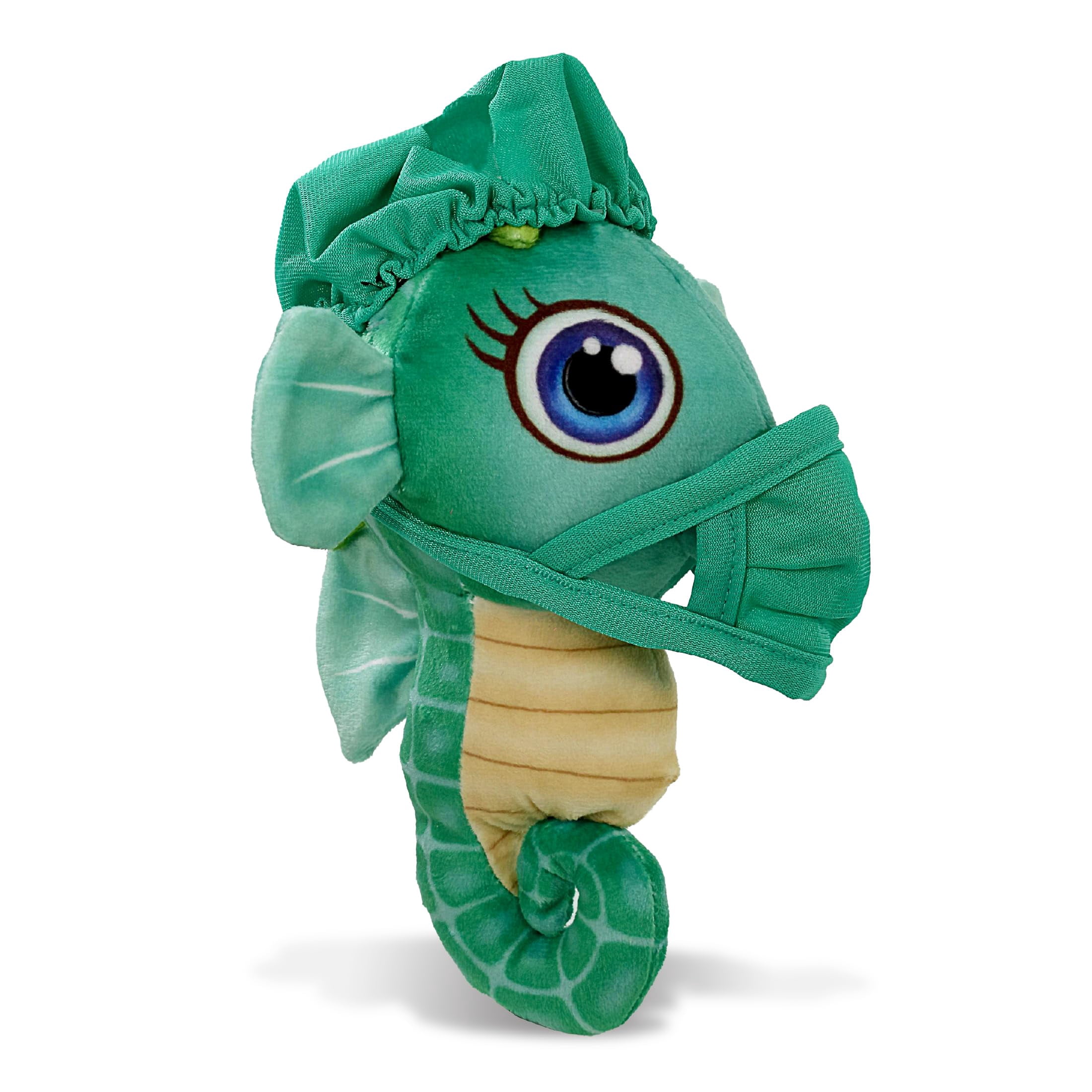DolliBu Plush Buddies Green Seahorse Doctor Toy - Super Soft Stuffed ...