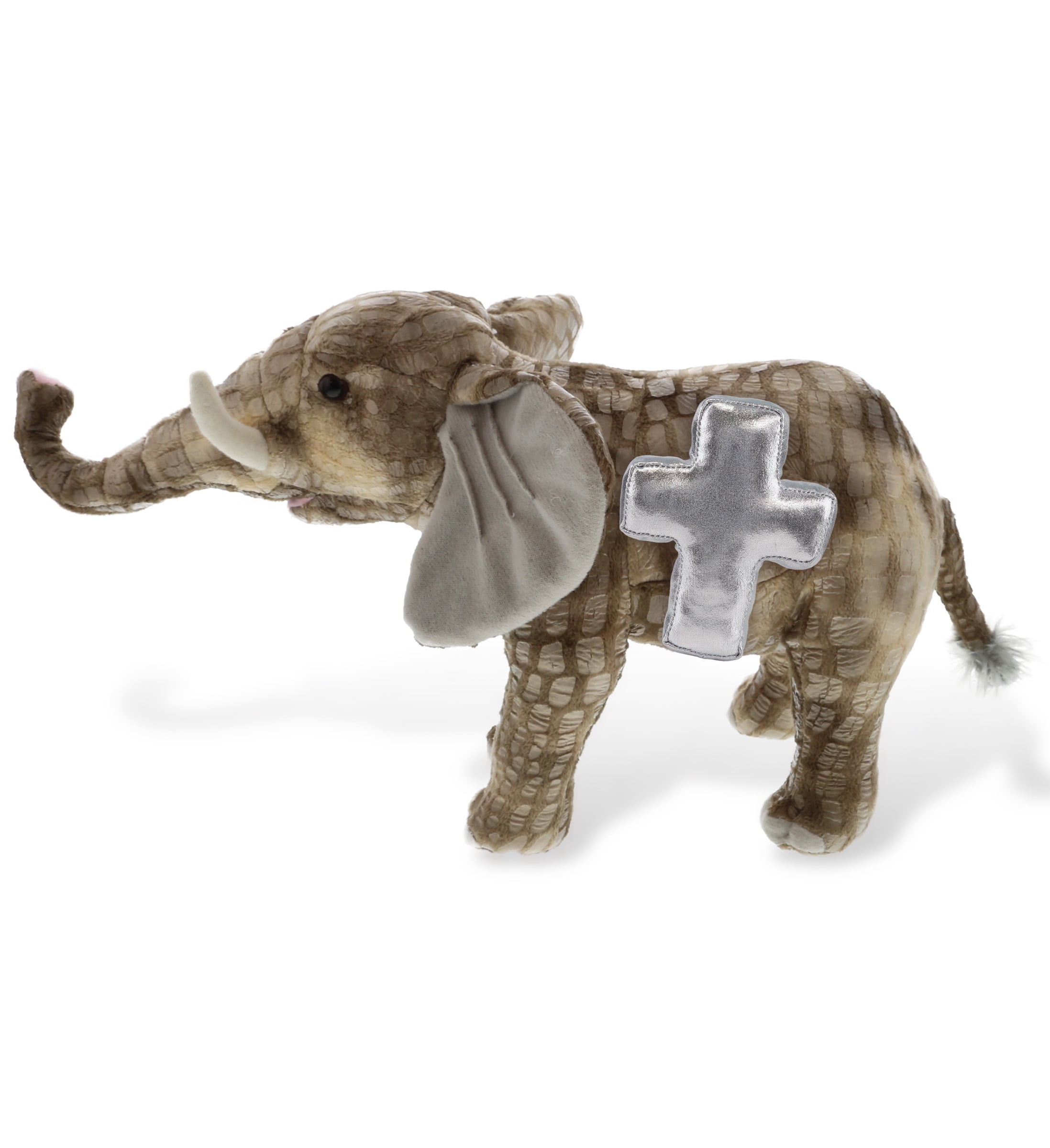 DolliBu Plush Elephant Stuffed Animal with Silver Cross Plush ...
