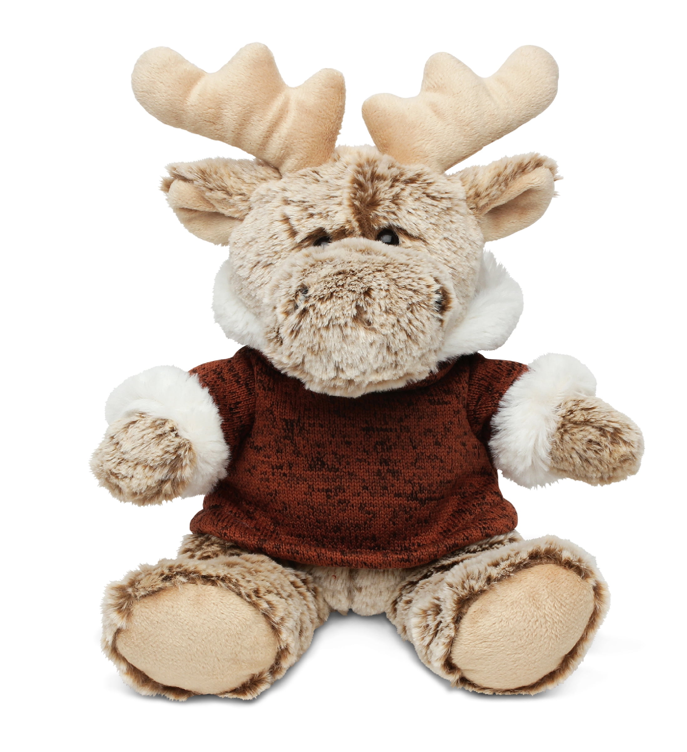 DolliBu Plush Moose Stuffed Animal - Soft Plush Huggable Brown Moose w ...