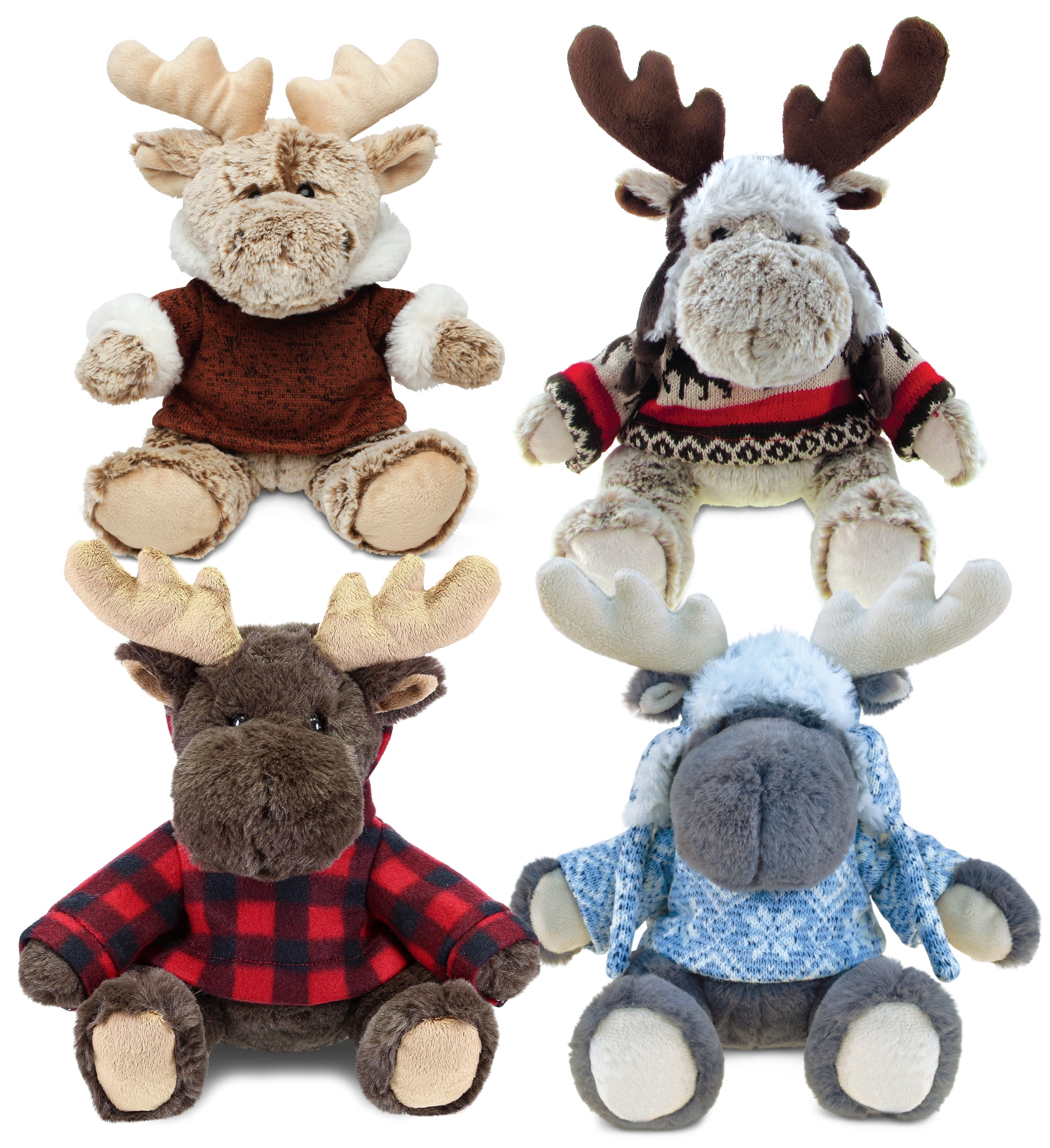 DolliBu Plush Moose Stuffed Toys - Soft Huggable Moose Plush Kit ...