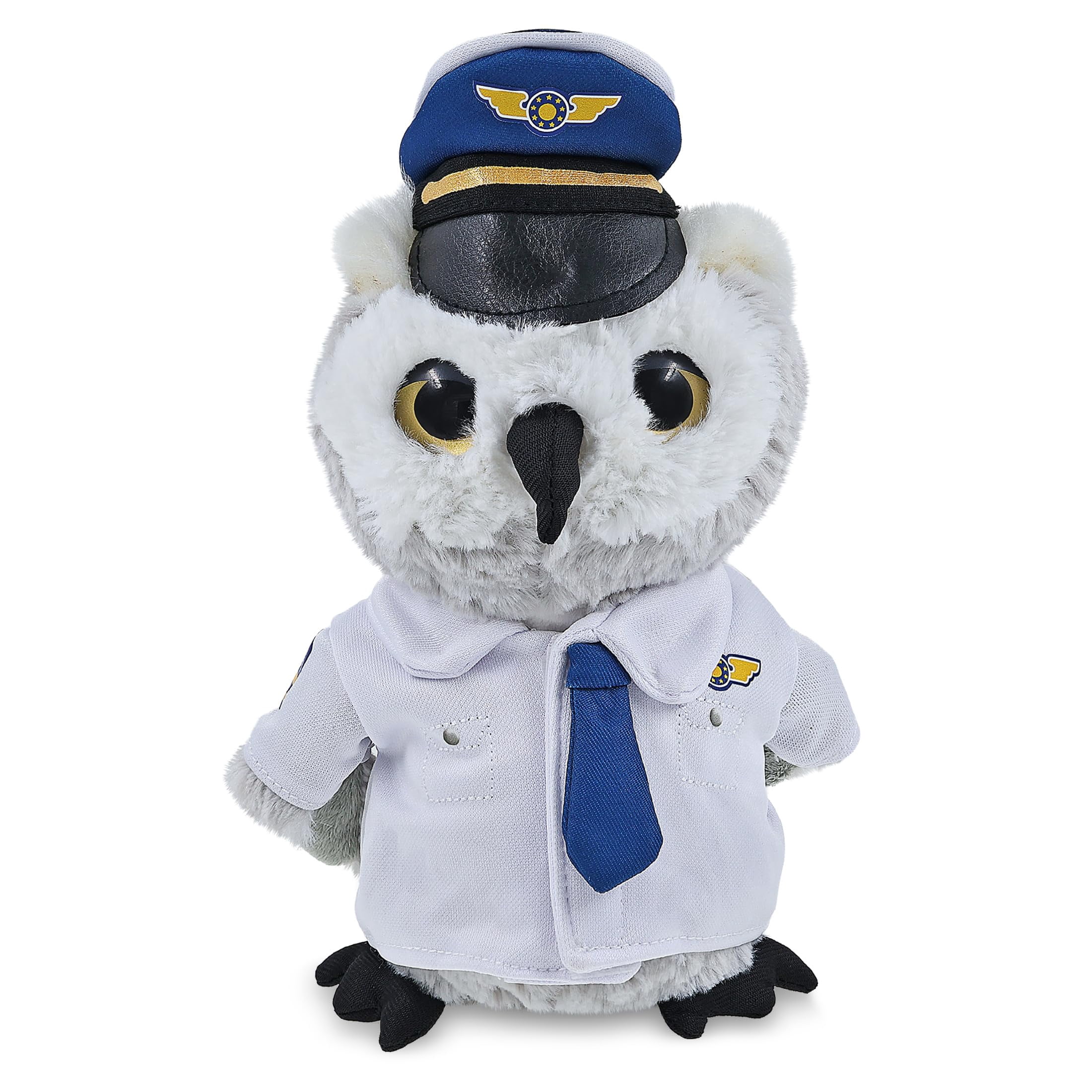 DolliBu Plush Owl Bird Stuffed Animal with Pilot Costume - Cute ...
