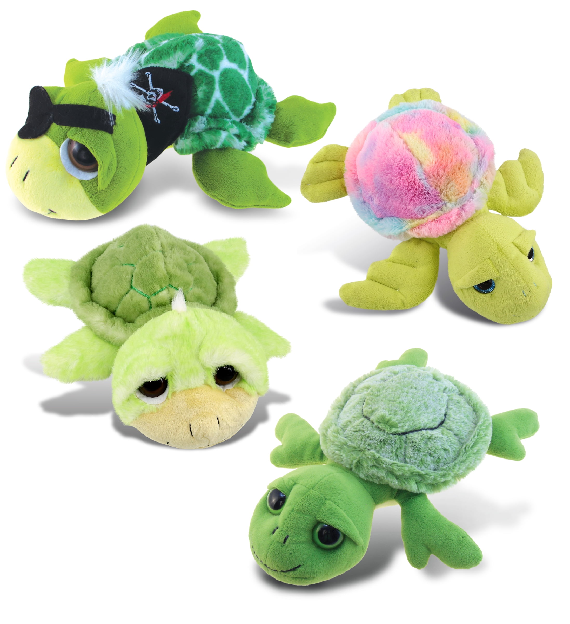DolliBu Plush Sea Turtle Stuffed Toys - Soft Huggable Turtle Plush Kit ...