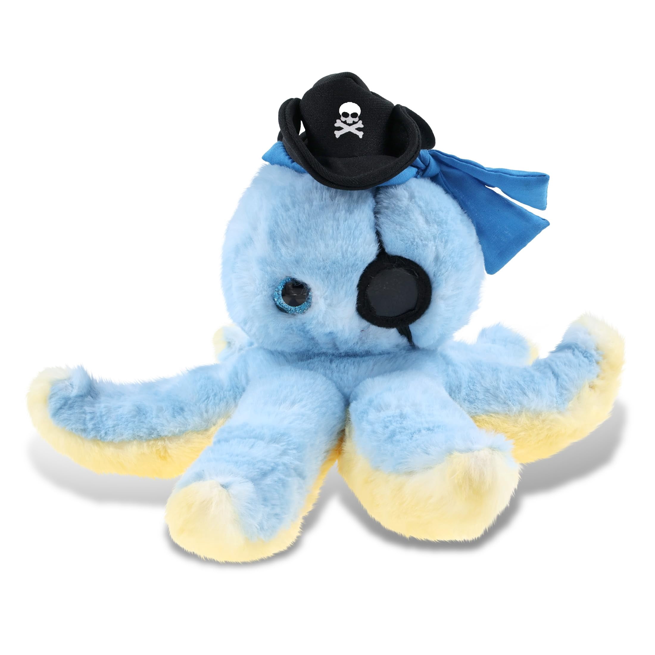 DolliBu Plush Stuffed Animal Blue Octopus With Pirate Costume - Sea ...