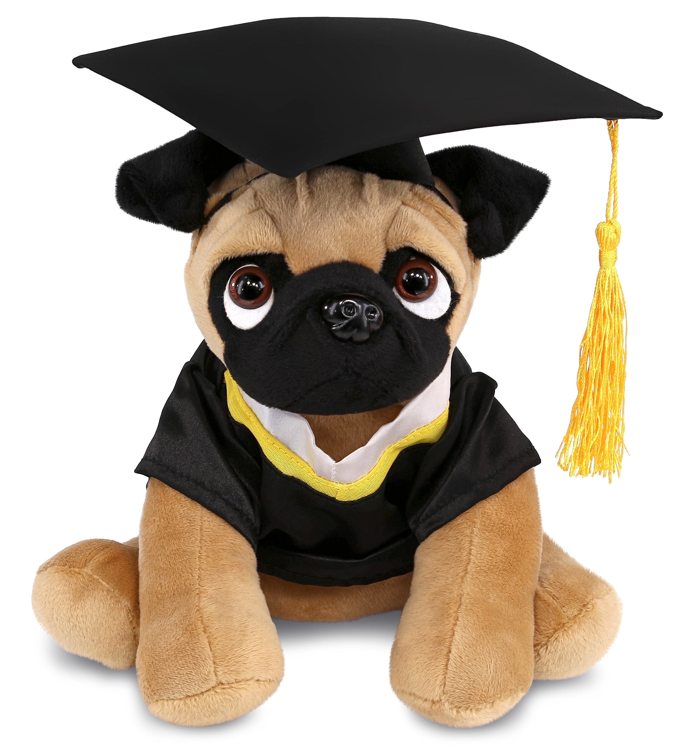 DolliBu Pug Dog Graduation Plush Toy - Super Soft Graduation Stuffed ...