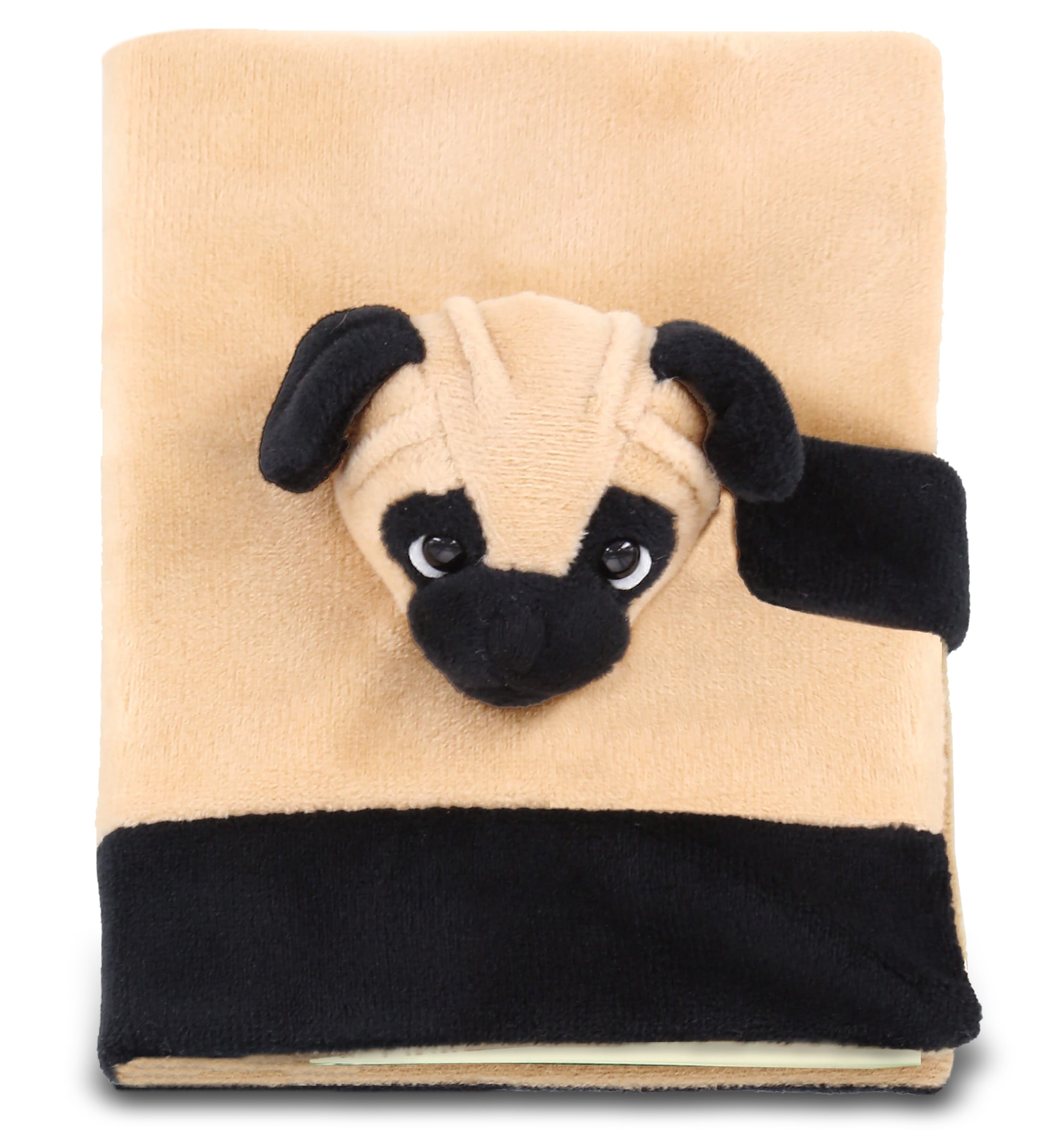 DolliBu Pug Dog Plush Notebook – Unique Plush School Journal, Cute ...