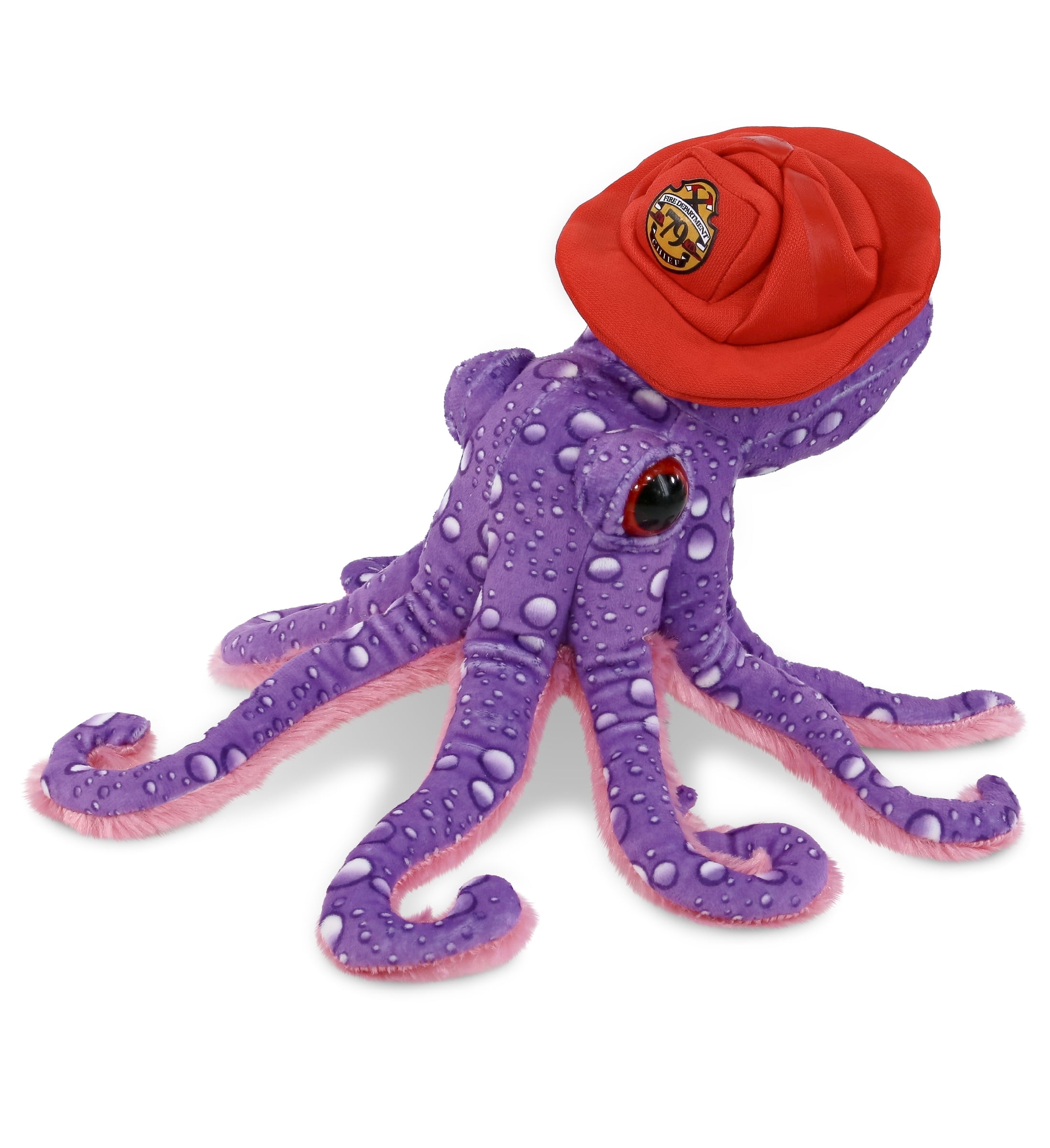DolliBu Purple Octopus Firefighter Stuffed Animal - Wild Collection ...