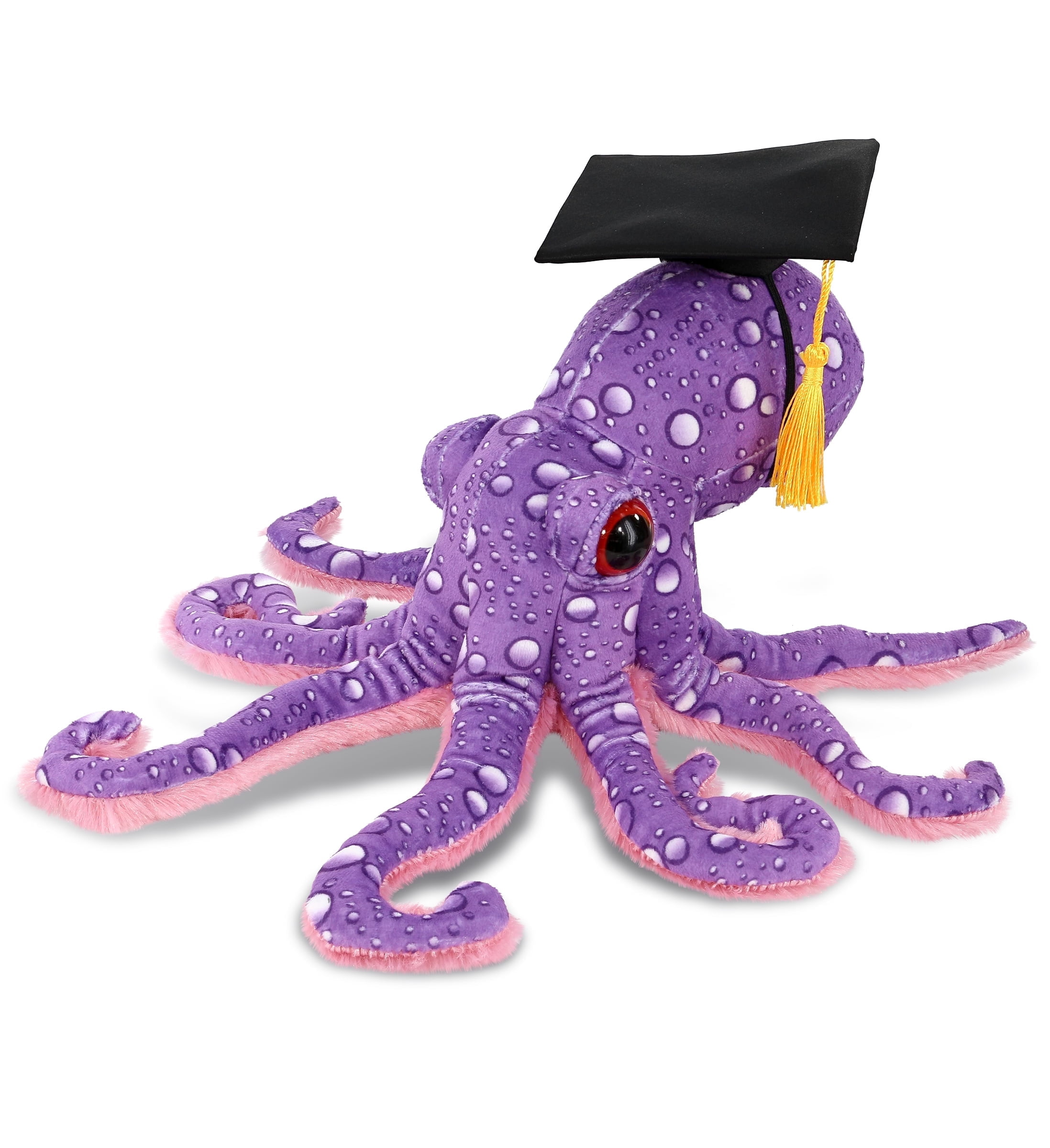 DolliBu Purple Octopus Graduation Plush Toy - Wild Collection Plush ...