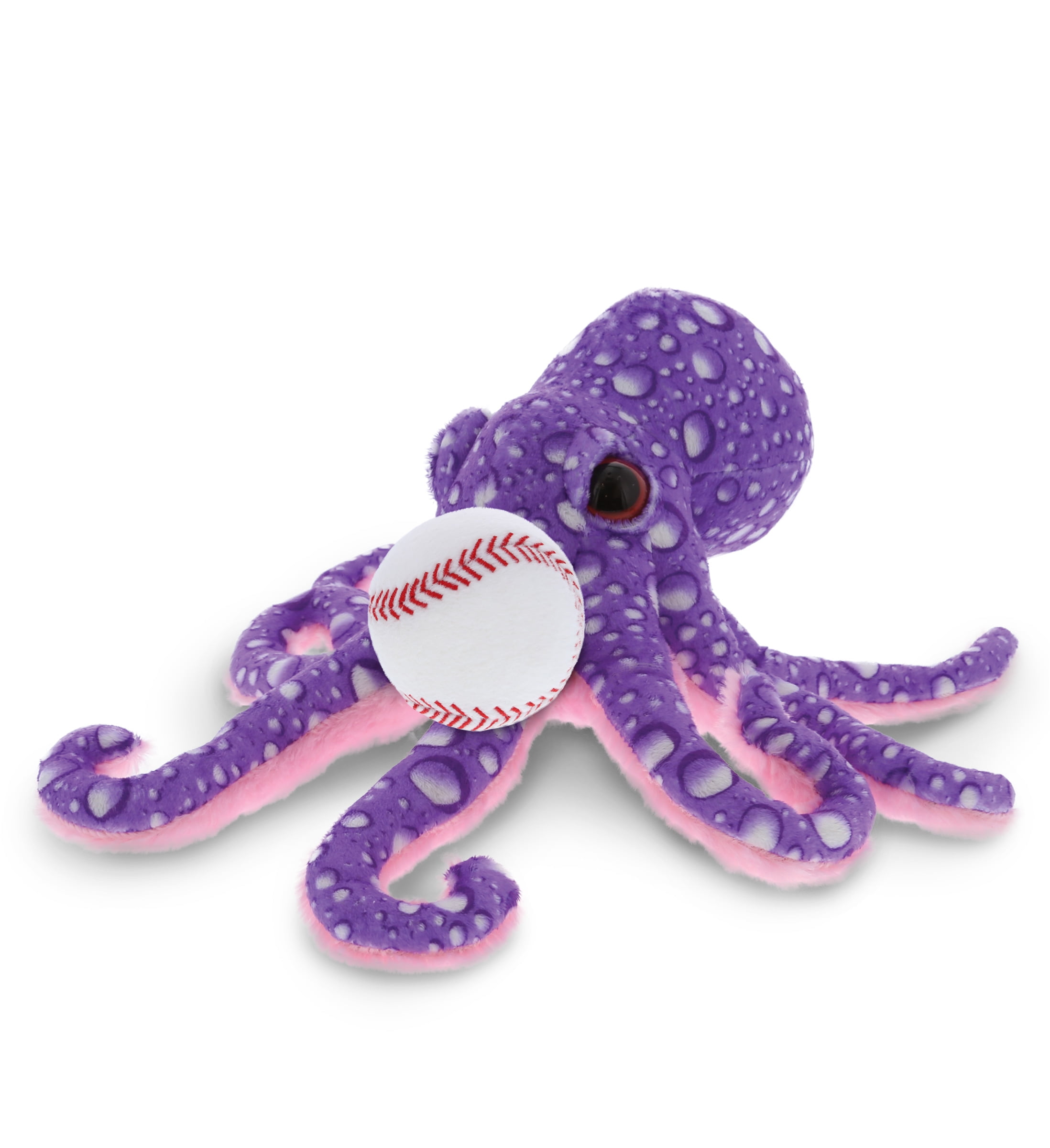 DolliBu Purple Octopus Stuffed Animal with Baseball Plush - Soft ...