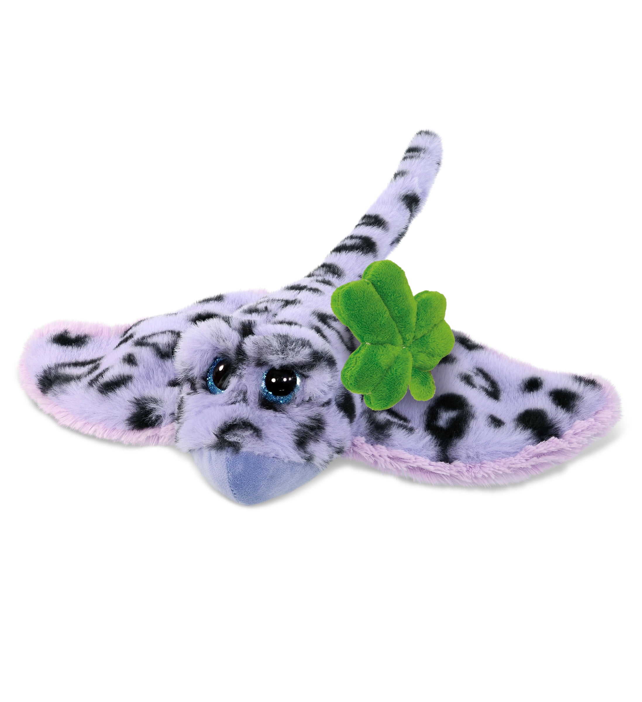 DolliBu Purple Stingray Stuffed Animal with Green Plush Shamrock, Cute ...