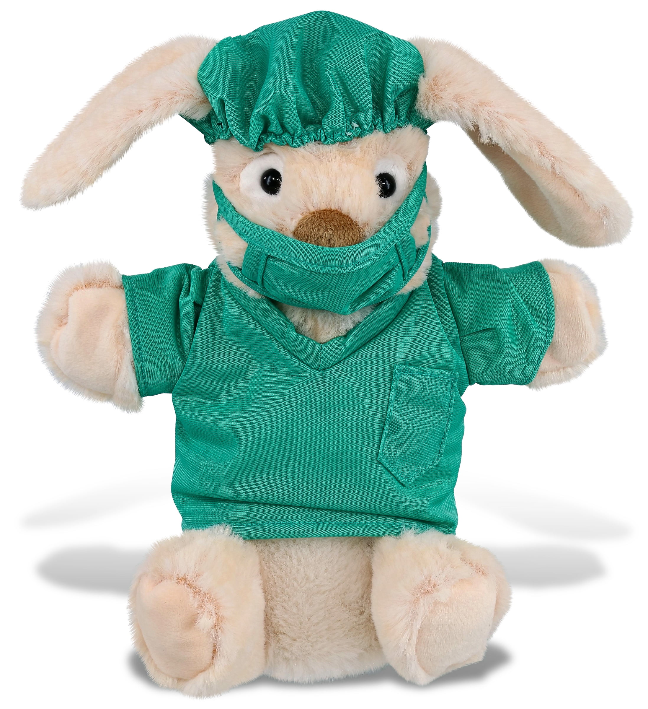 DolliBu Rabbit Hand Puppet Doctor Plush Toy - Super Soft Rabbit Doctor ...