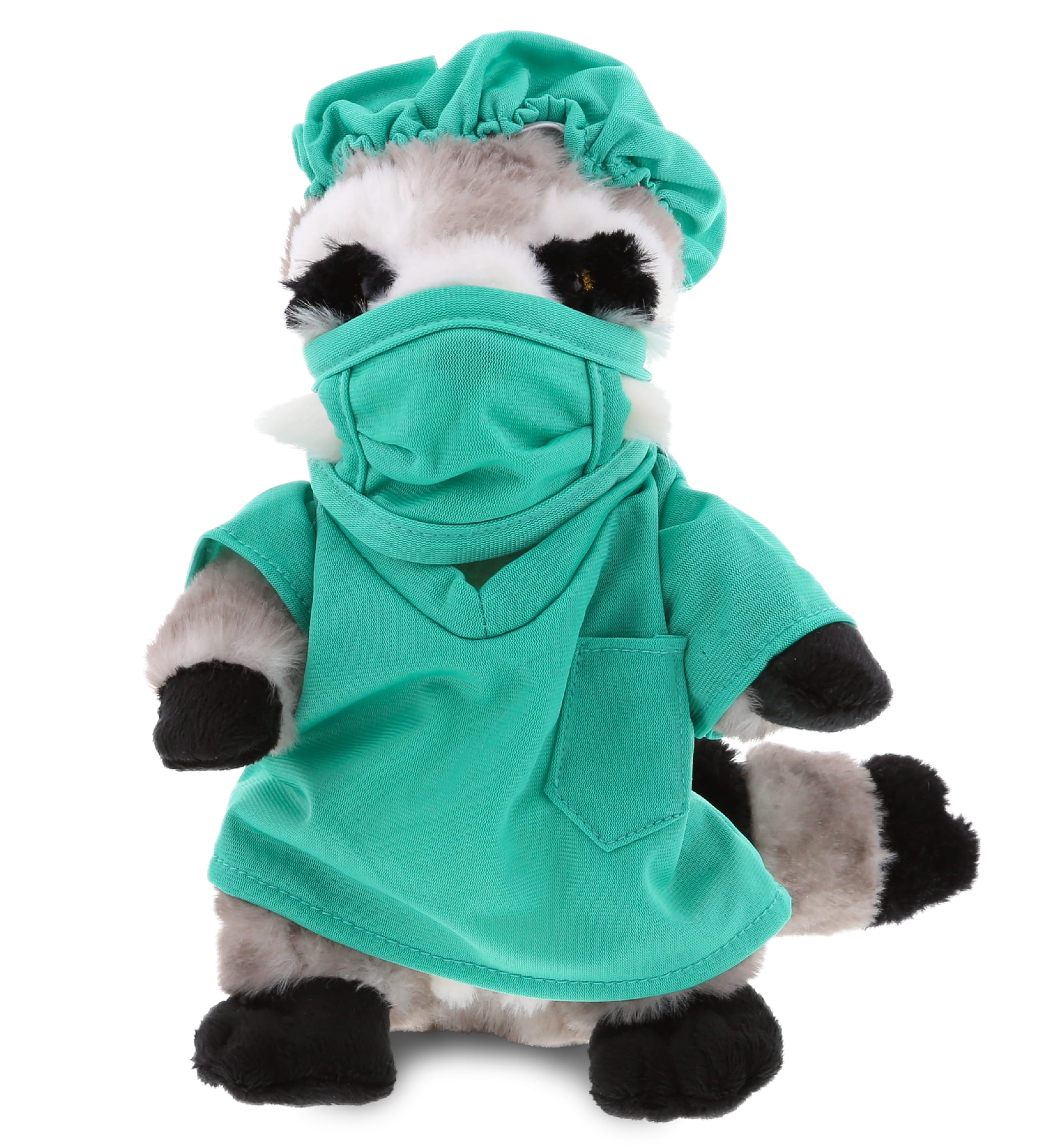 DolliBu Raccoon Doctor Plush Toy - Super Soft Raccoon Doctor Stuffed ...