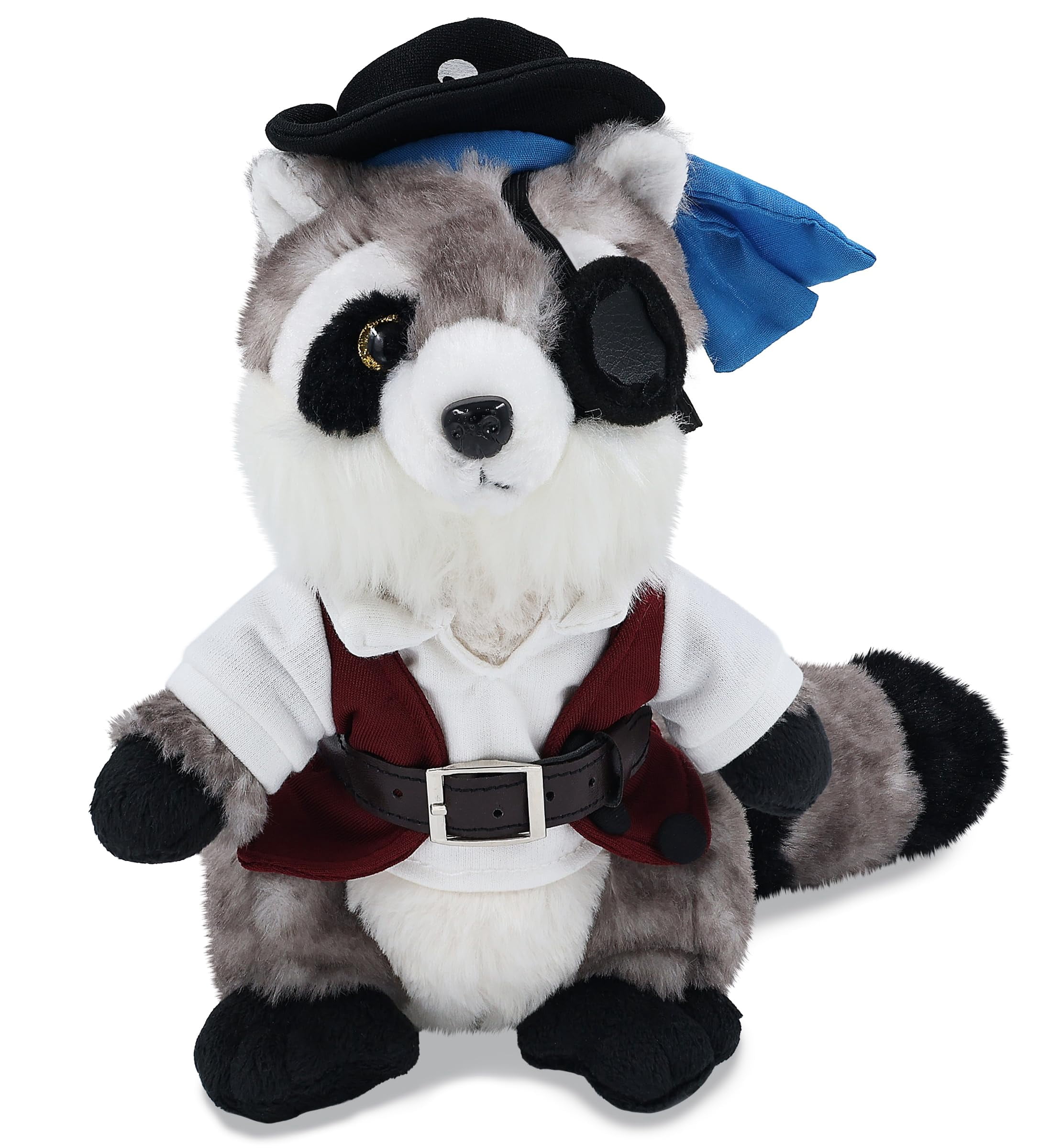 DolliBu Raccoon Stuffed Animal With Pirate Dress Up Set - Sea Adventure ...