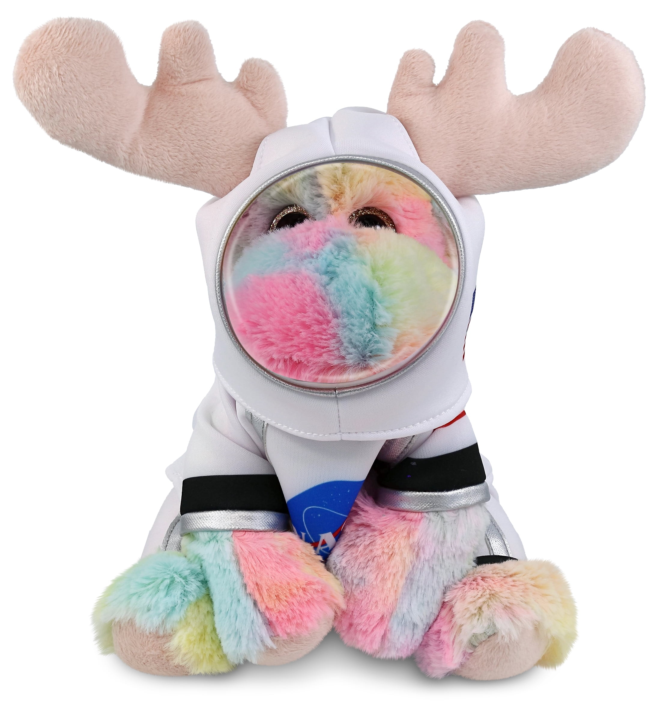 DolliBu Rainbow Floppy Moose Astronaut Plush Toy - Super Soft Wild Life ...