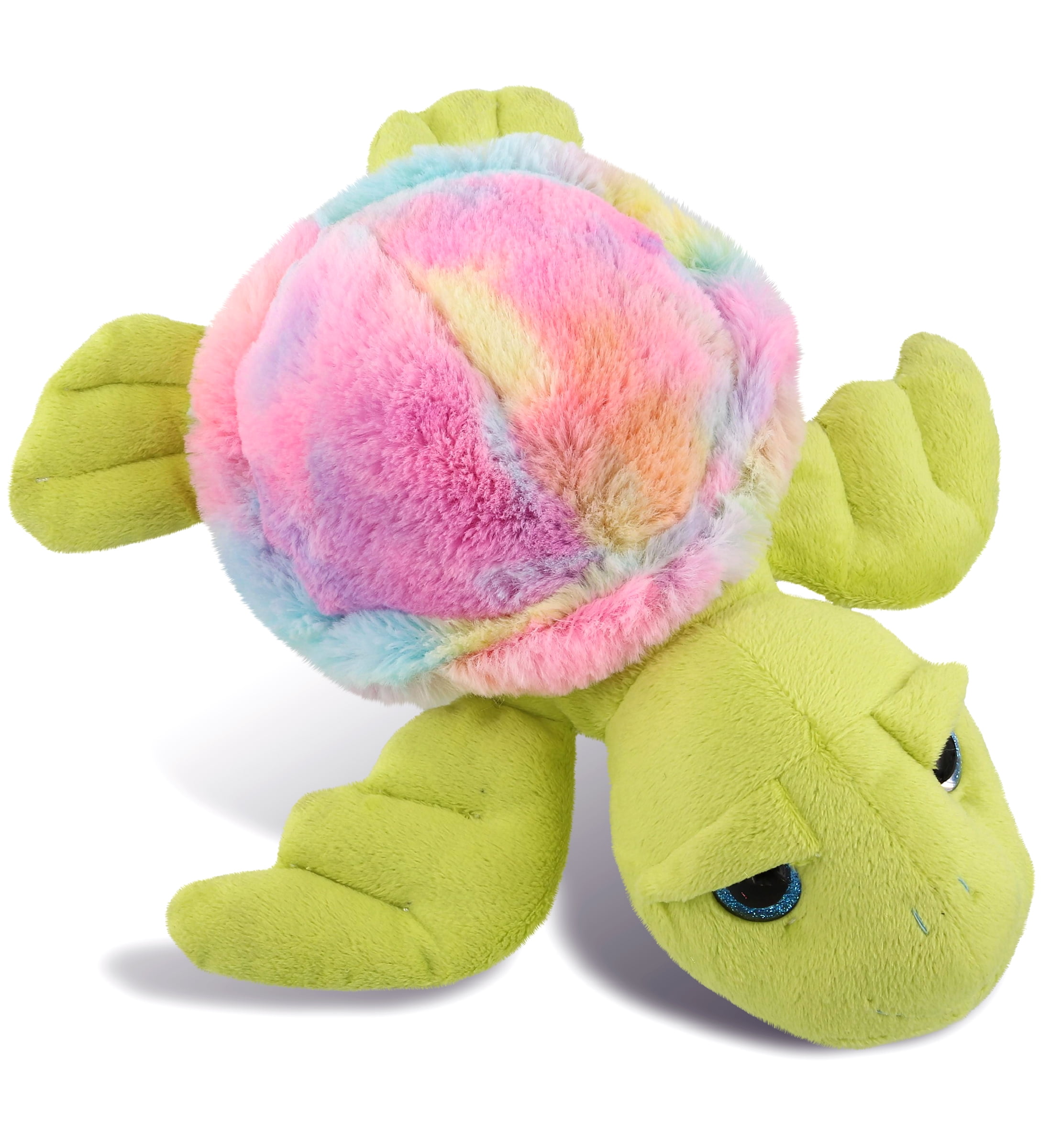 DolliBu Rainbow Green Sea Turtle Stuffed Animal – Soft Huggable Turtle ...
