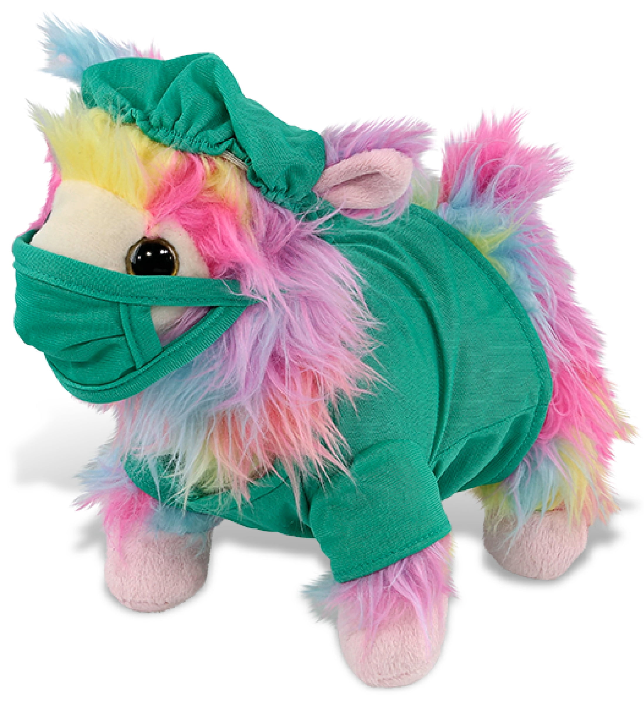 DolliBu Rainbow Llama Doctor Plush Toy - Super Soft Llama Doctor ...