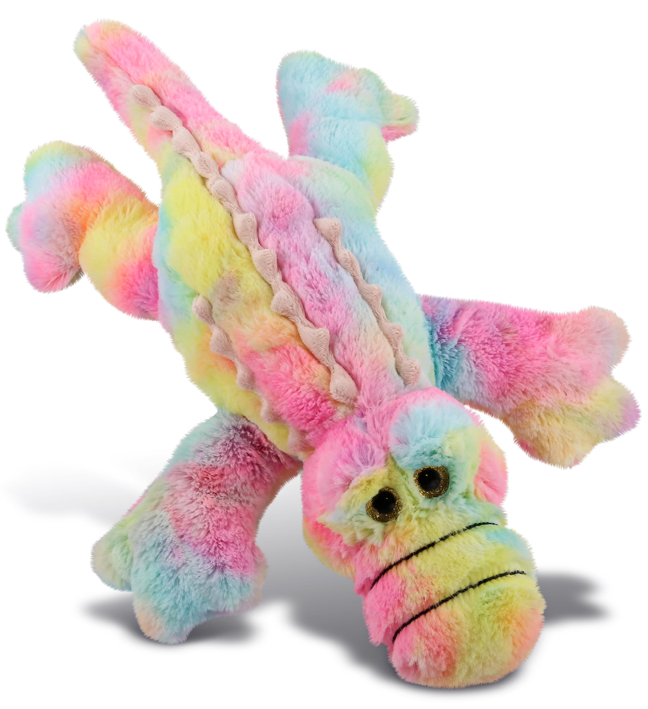 DolliBu Rainbow Lying Alligator Stuffed Animal – Soft Huggable Gator ...