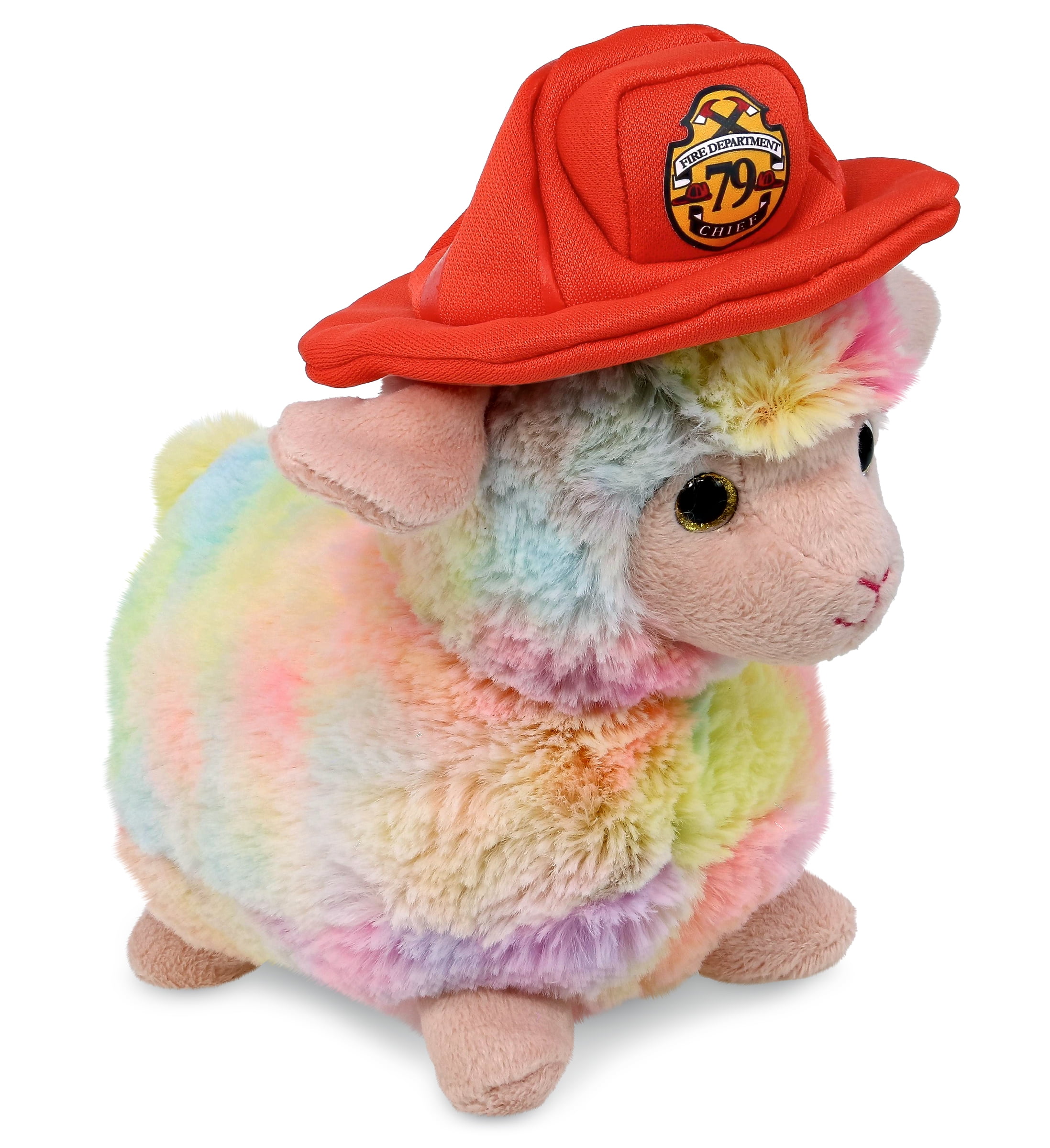 DolliBu Rainbow Sheep Firefighter Stuffed Animal - Super Soft Sheep ...