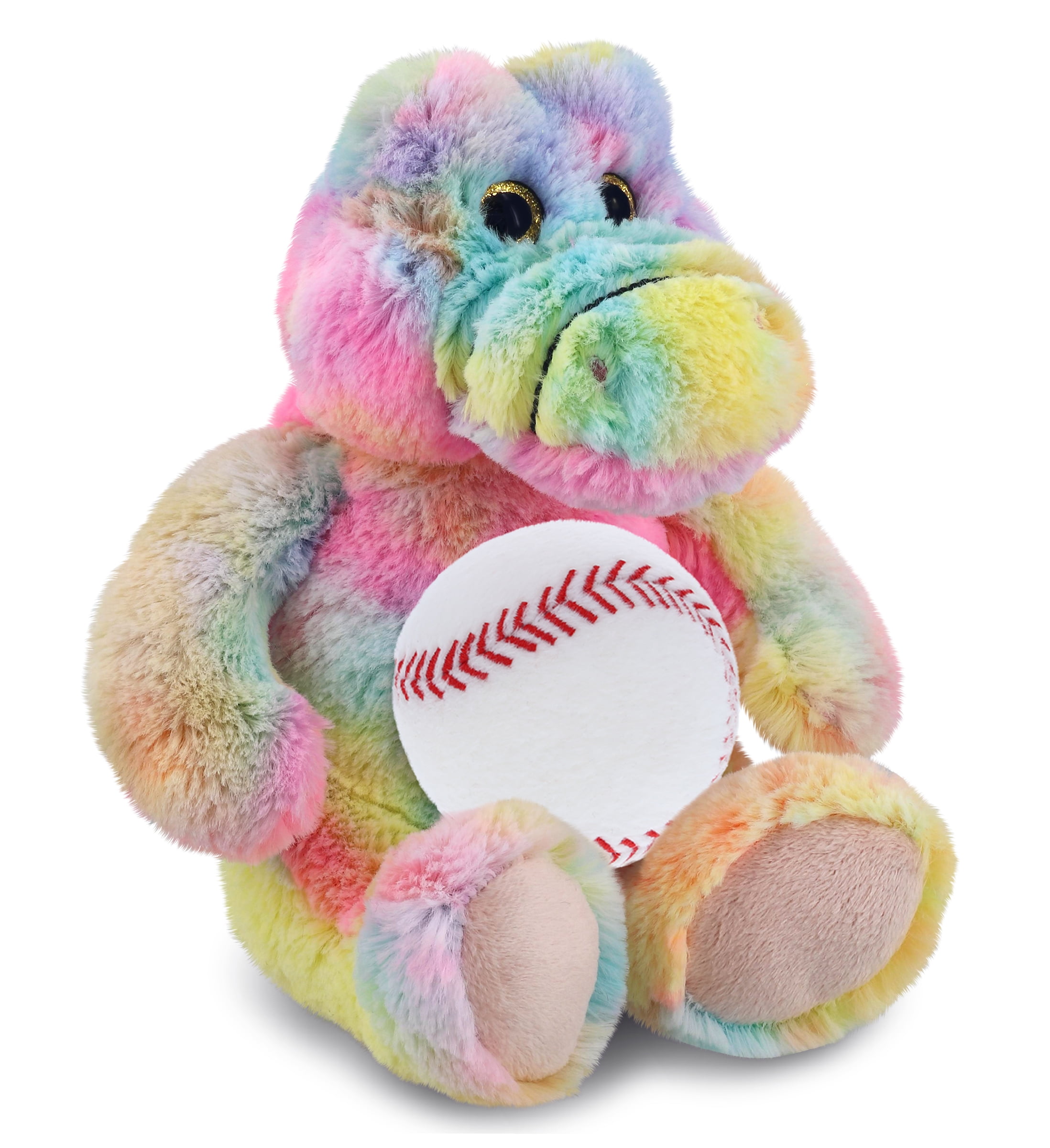 DolliBu Rainbow Sitting Alligator Stuffed Animal with Baseball Plush ...