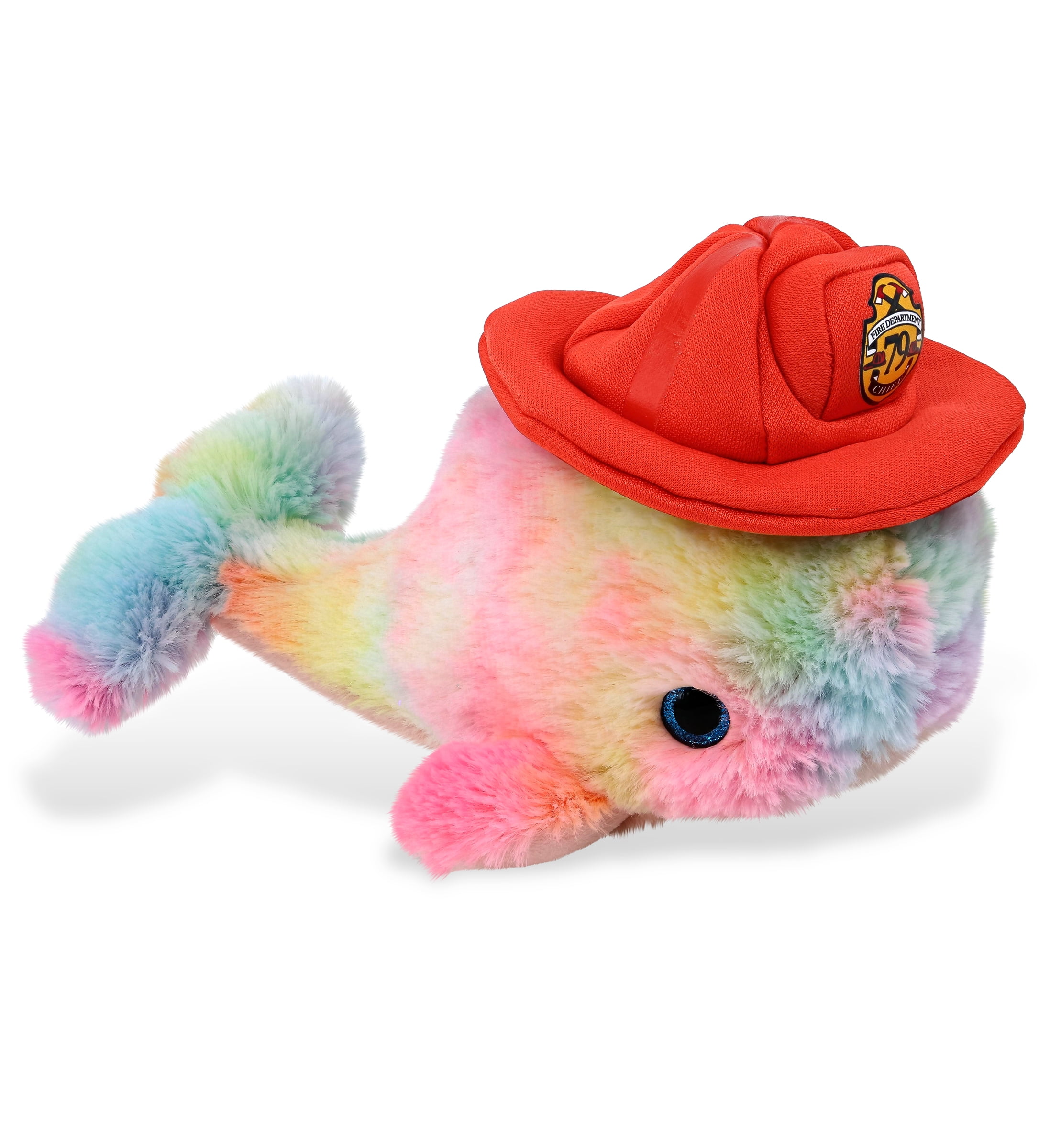 DolliBu Rainbow Whale Large Firefighter Stuffed Animal - Super Soft ...