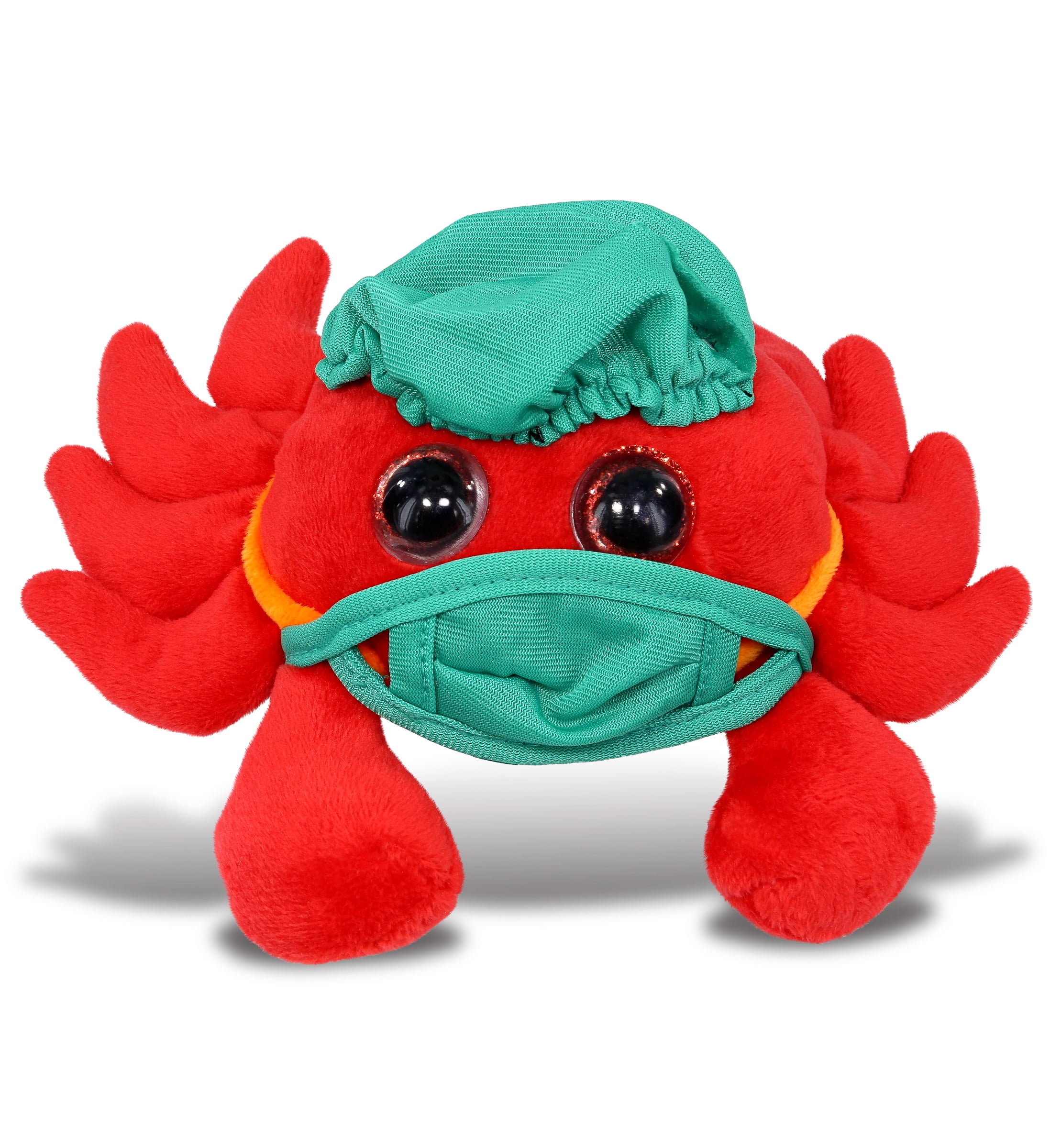 DolliBu Red Crab Big Eye 6-inch Doctor Plush Toy - Super Soft Crab Doctor Stuffed Animal Dress ...