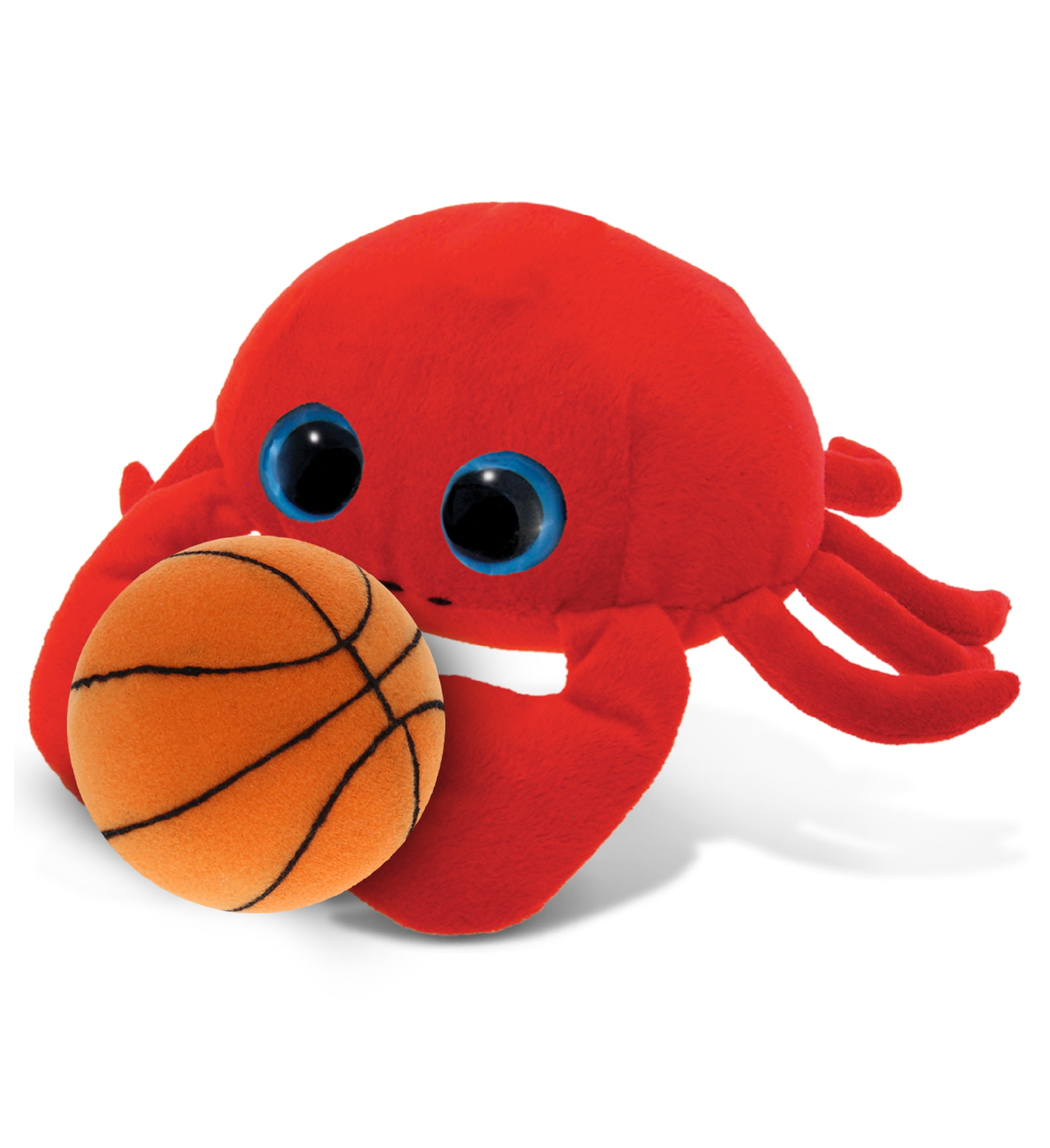 DolliBu Red Crab Stuffed Animal with Basketball Plush - Soft Huggable ...