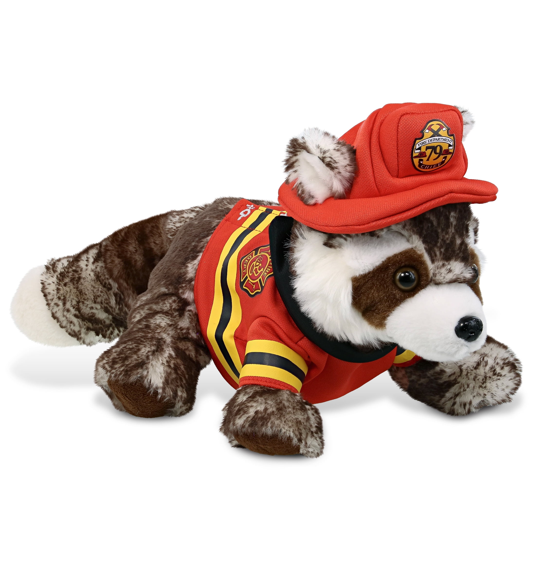 DolliBu Red Panda Firefighter Stuffed Animal - Panda Bear Fireman Toy ...