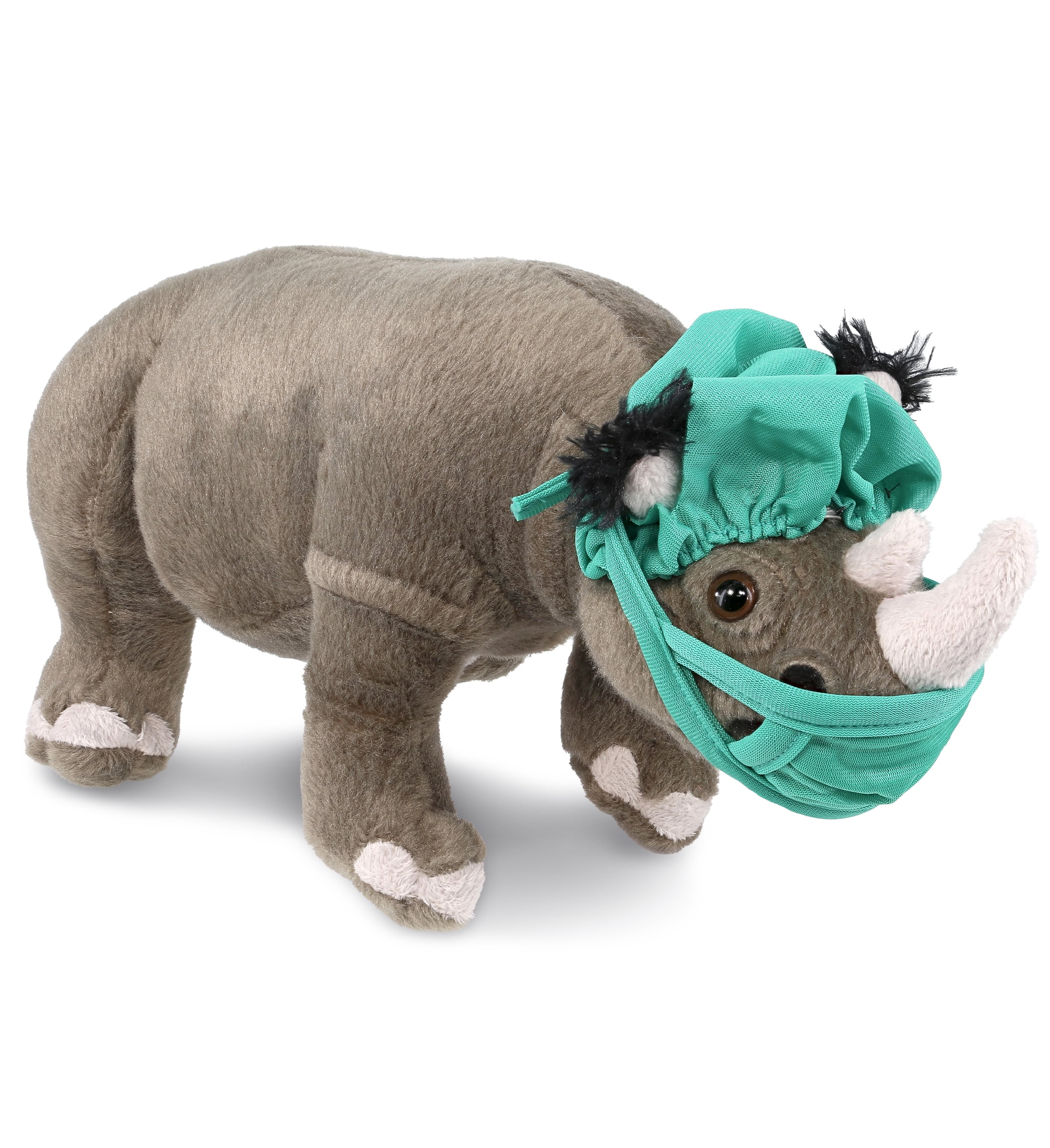 DolliBu Rhino Doctor Plush Toy - Super Soft Rhinoceros Doctor Stuffed ...
