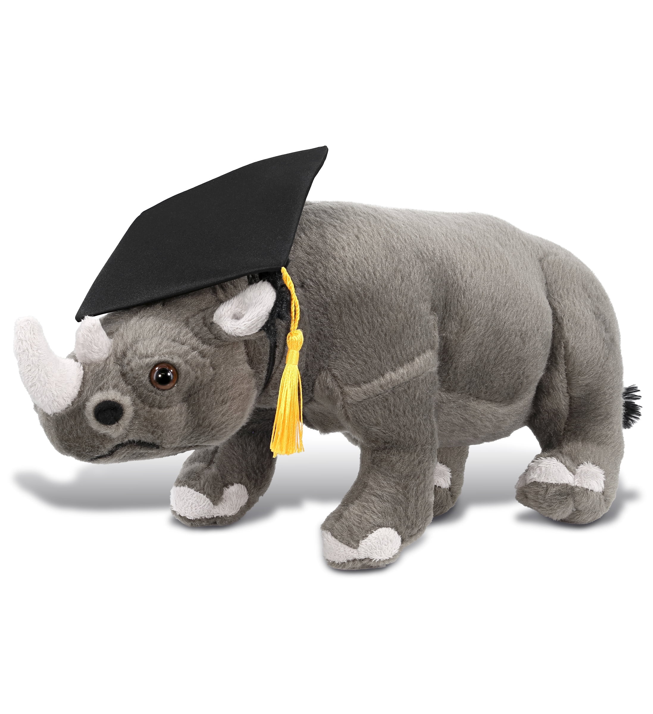 DolliBu Rhino Graduation Plush Toy - Soft Huggable Graduation Stuffed ...