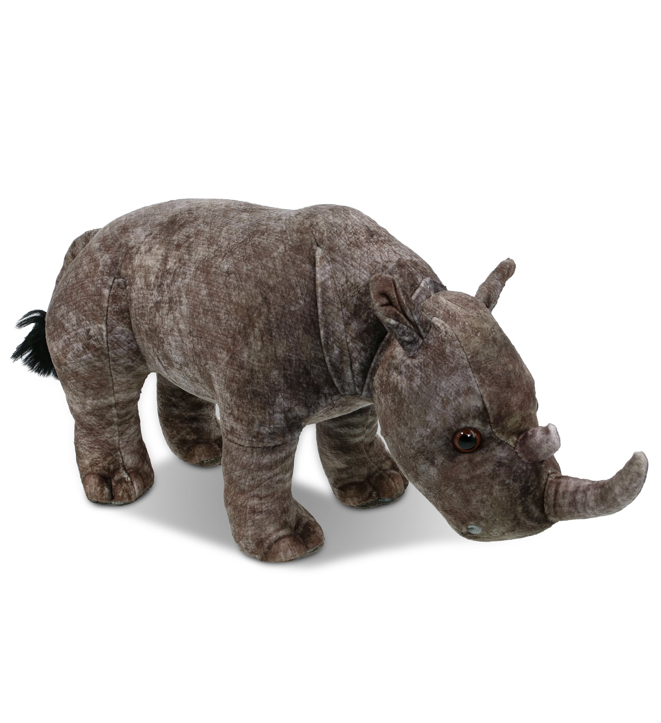 DolliBu Rhino Stuffed Animal - Huggable Rhino Plush, Adorable Playtime ...