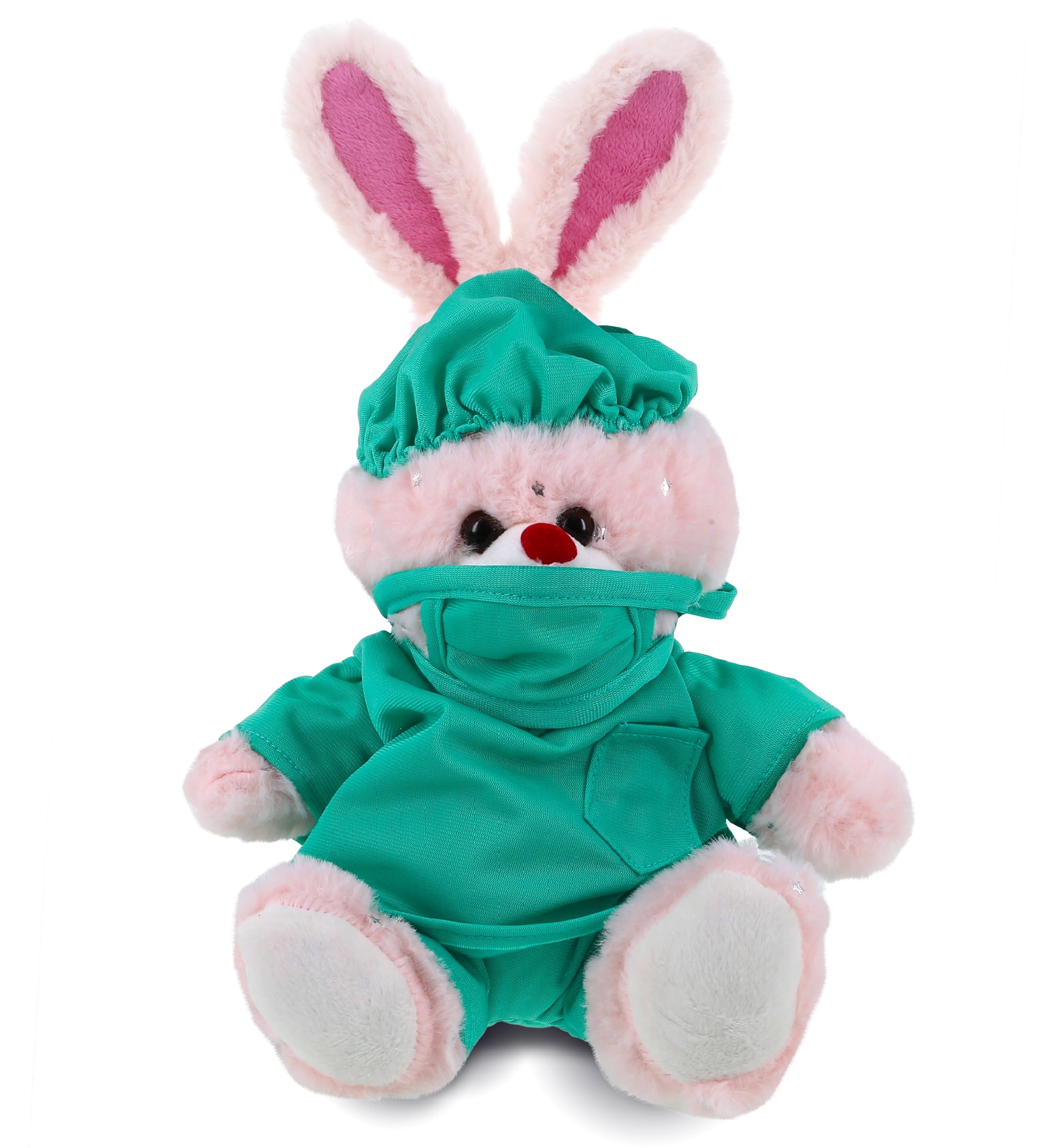 DolliBu Rose Gold Bunny Doctor Plush Toy - Super Soft Bunny Doctor ...