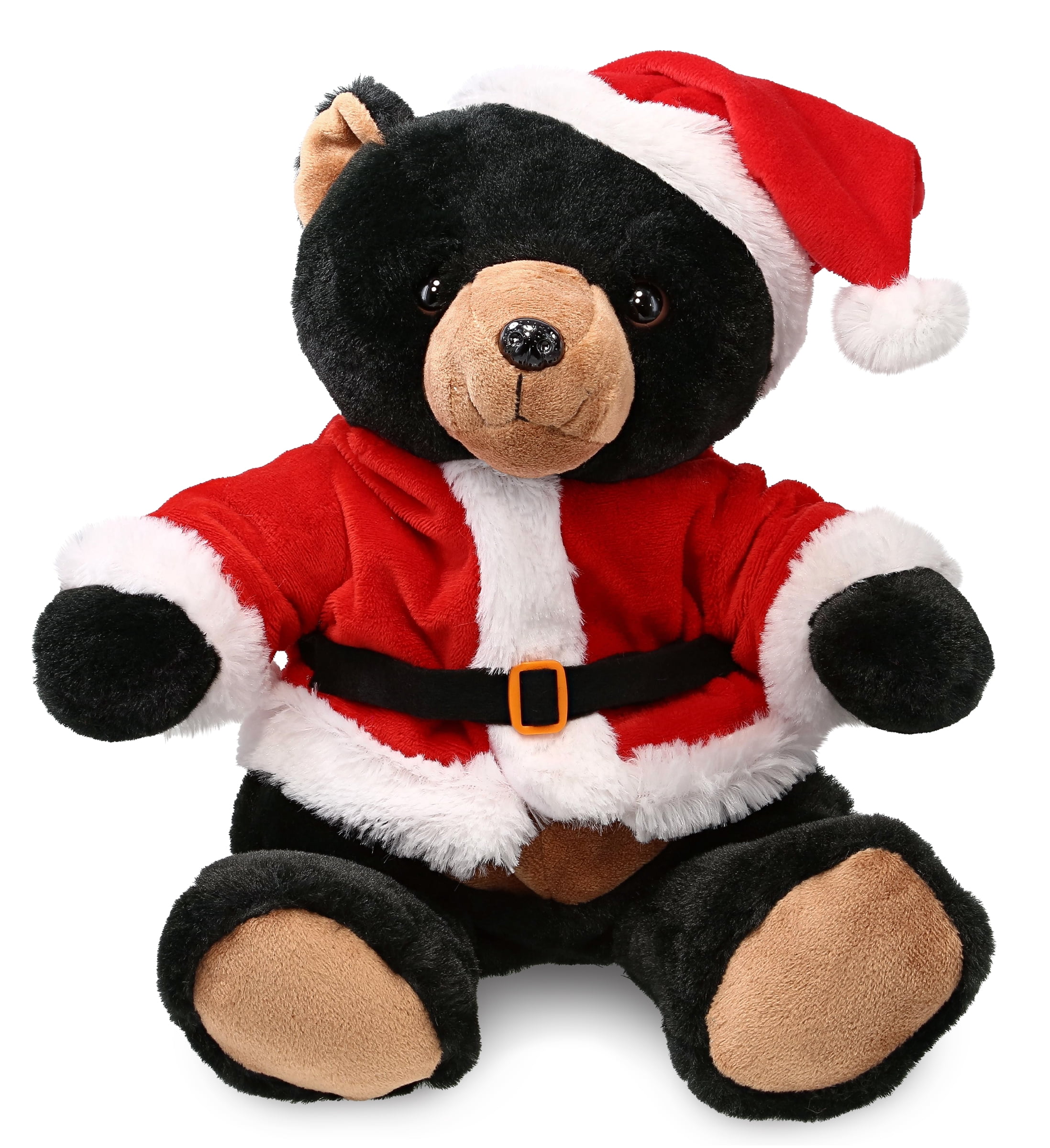 DolliBu Santa Black Bear Stuffed Animal Plush Toy - Super Soft Wild ...