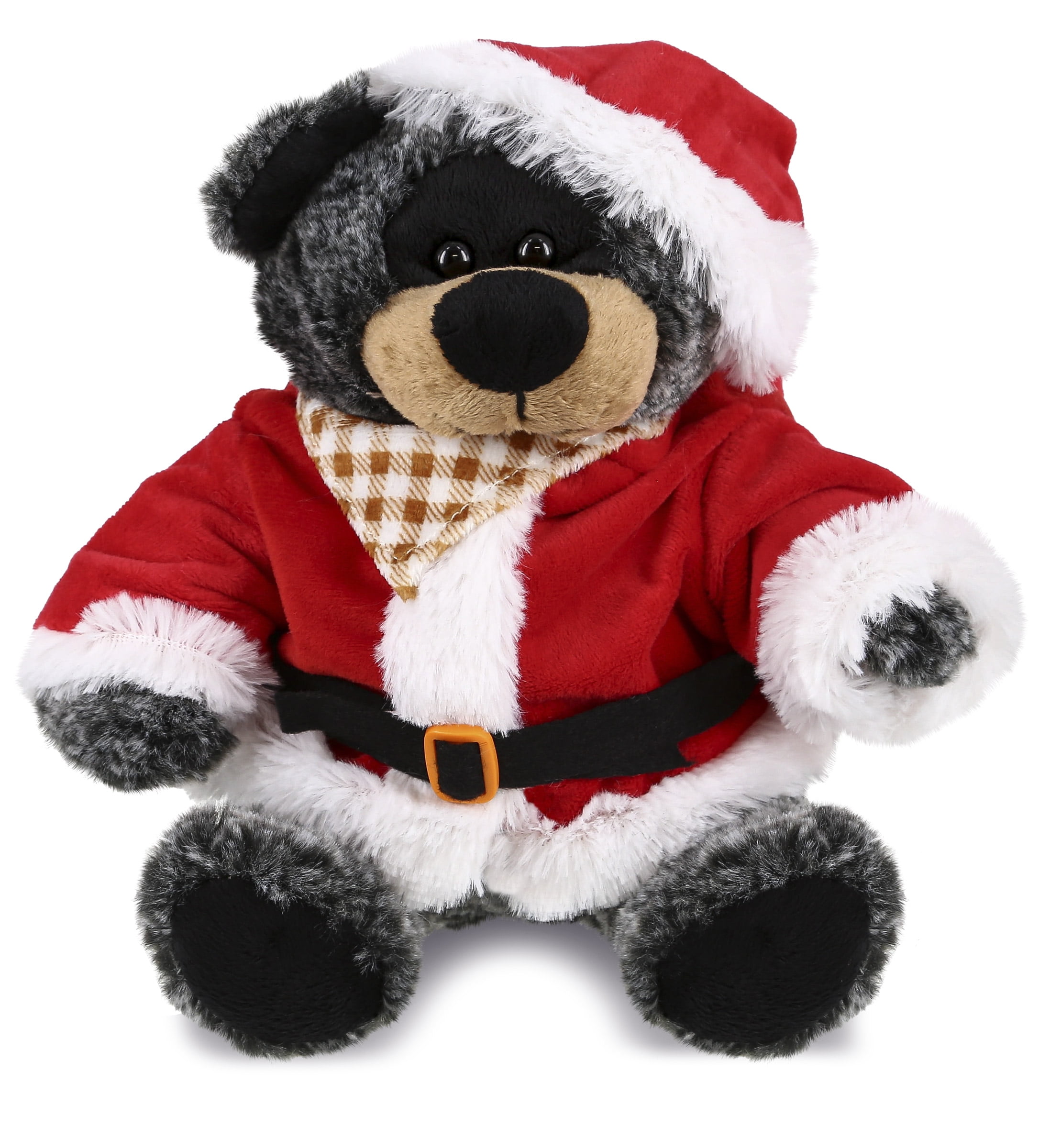 DolliBu Santa Black Bear Stuffed Animal Plush Toy - Super Soft Wild ...