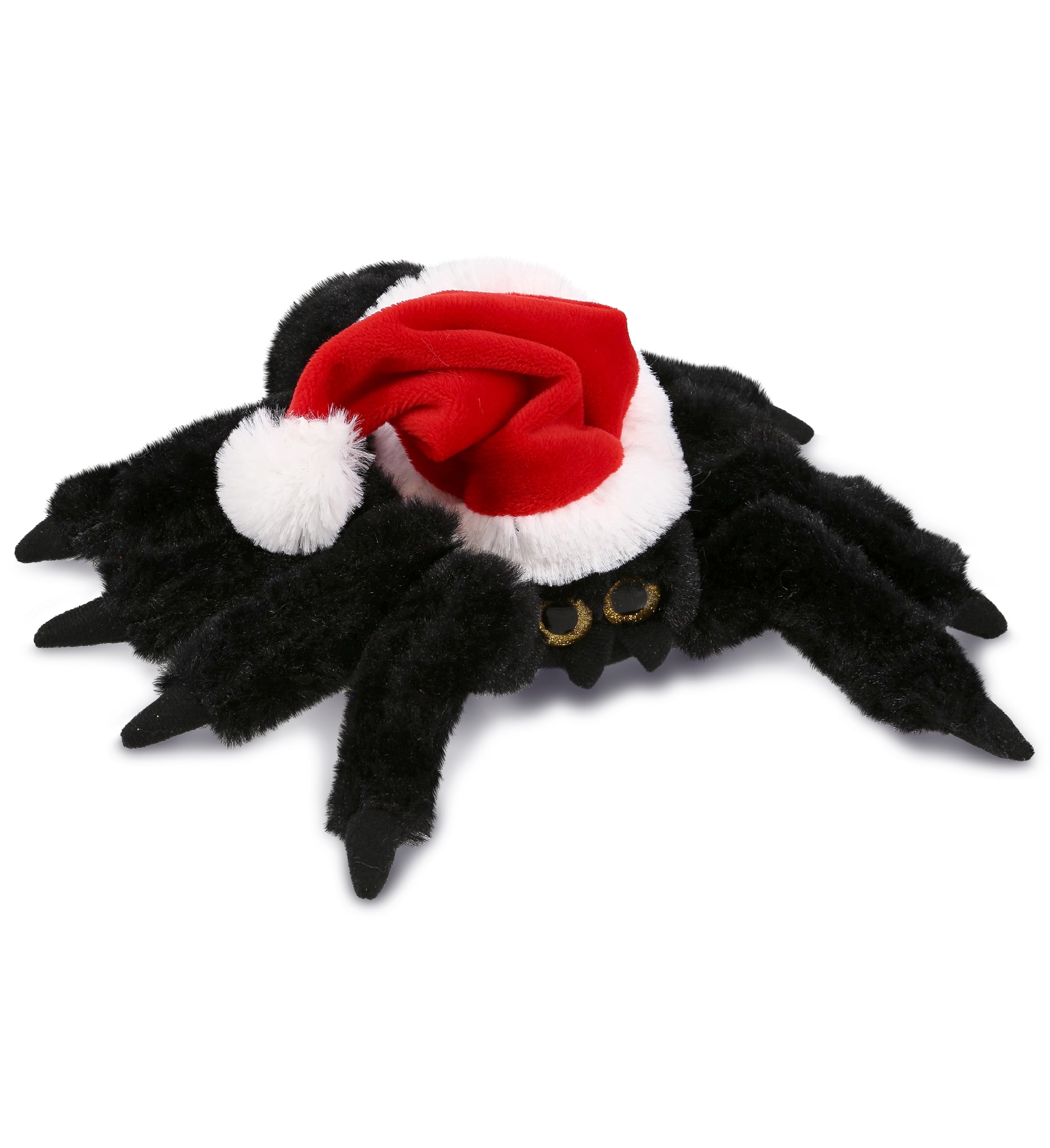 DolliBu Kids Santa Black Spider Plush Toy - Cute Wildlife Christmas ...